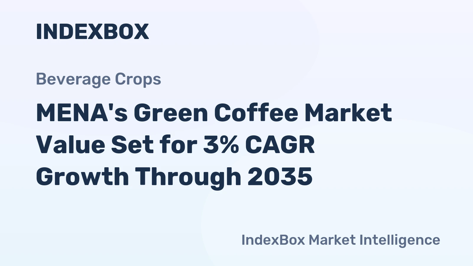 MENA's Green Coffee Market Value Set for 3% CAGR Growth Through 2035