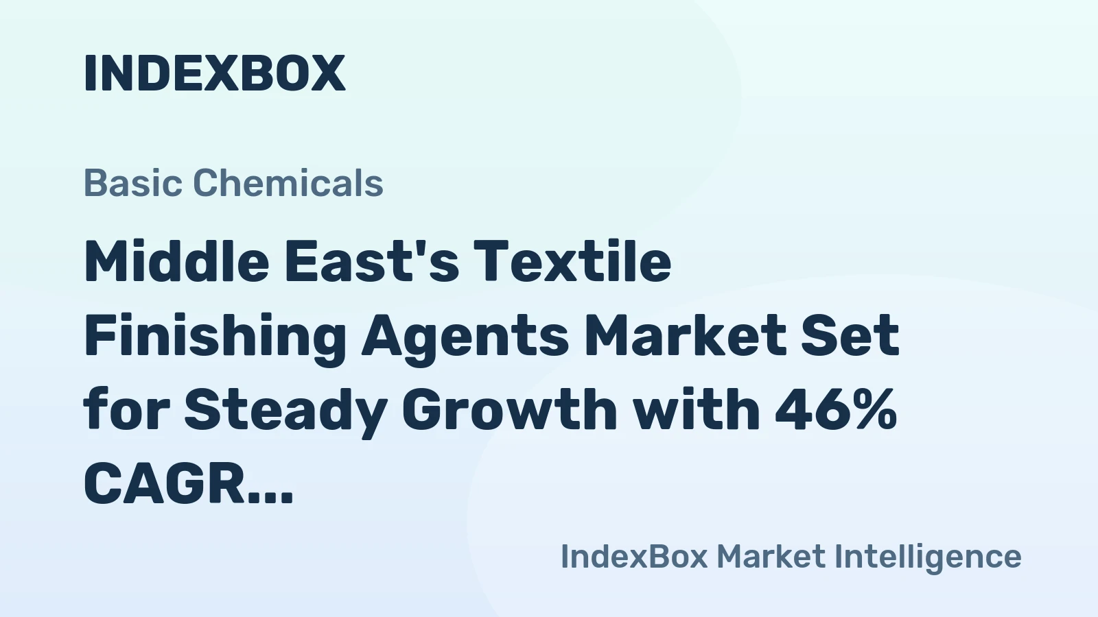 Middle East's Textile Finishing Agents Market Set for Steady Growth with 46% CAGR in Value Through 2035