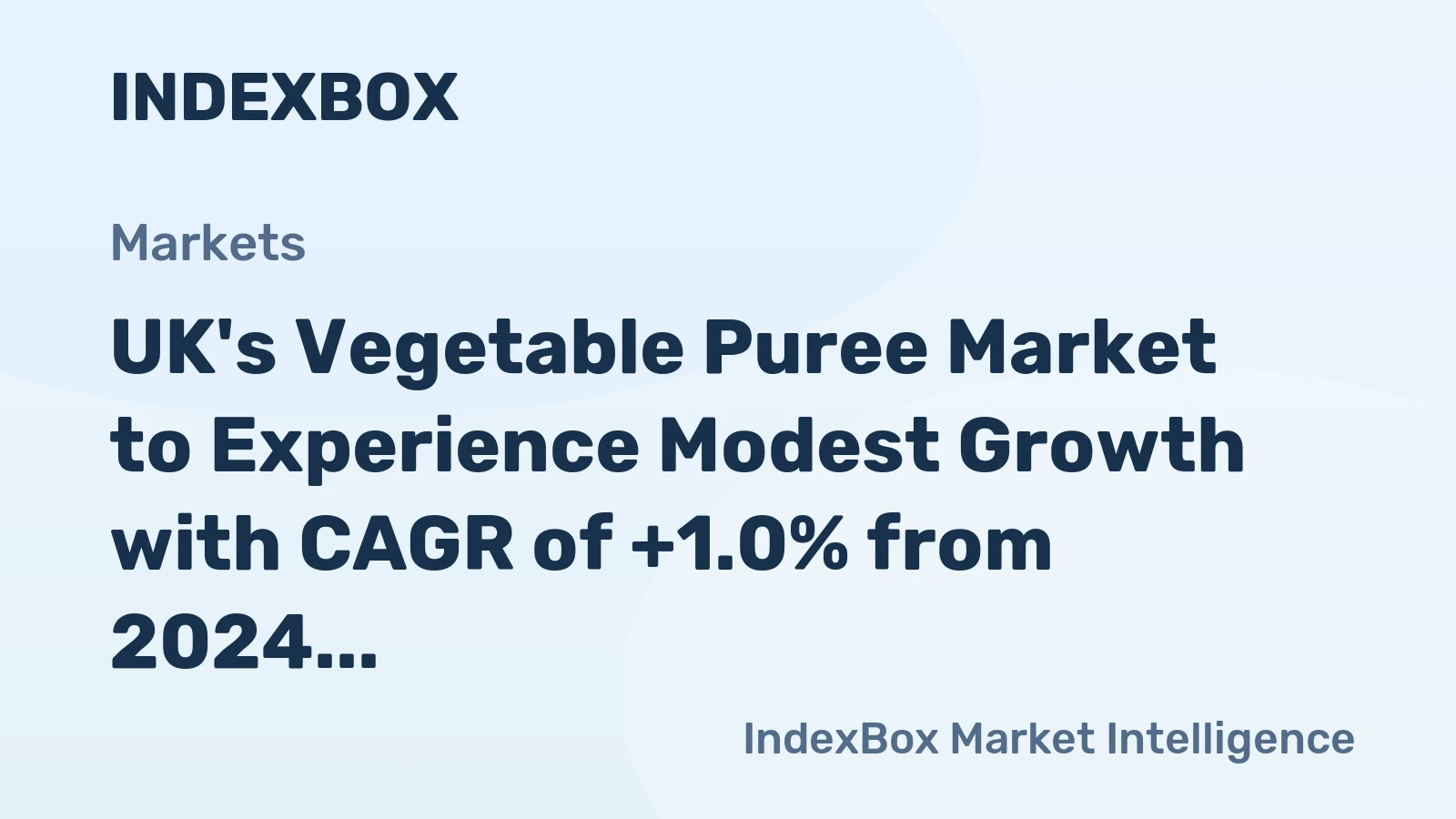 UK's Vegetable Puree Market to Experience Modest Growth with CAGR of +1.0% from 2024 to 2035