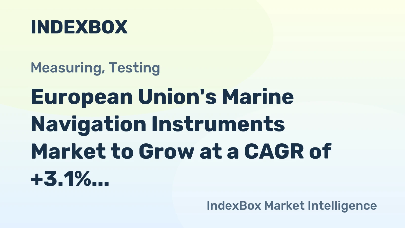 European Union's Marine Navigation Instruments Market to Grow at a CAGR of +3.1% to Reach $2.5B by 2035