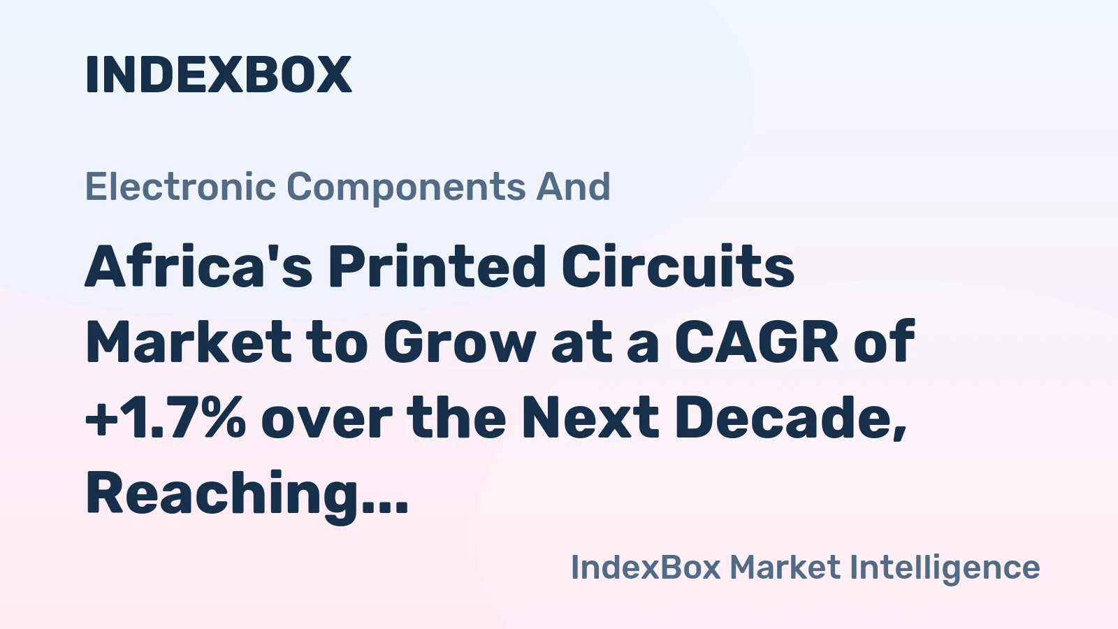 Africa's Printed Circuits Market to Grow at a CAGR of +1.7% over the Next Decade, Reaching $103.8B by 2035