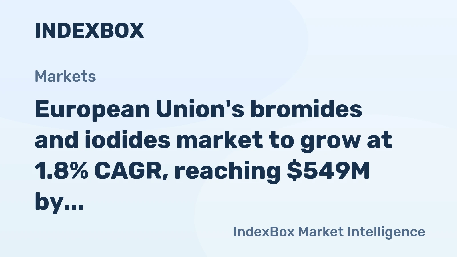 European Union's bromides and iodides market to grow at 1.8% CAGR, reaching $549M by 2035 on steady demand.