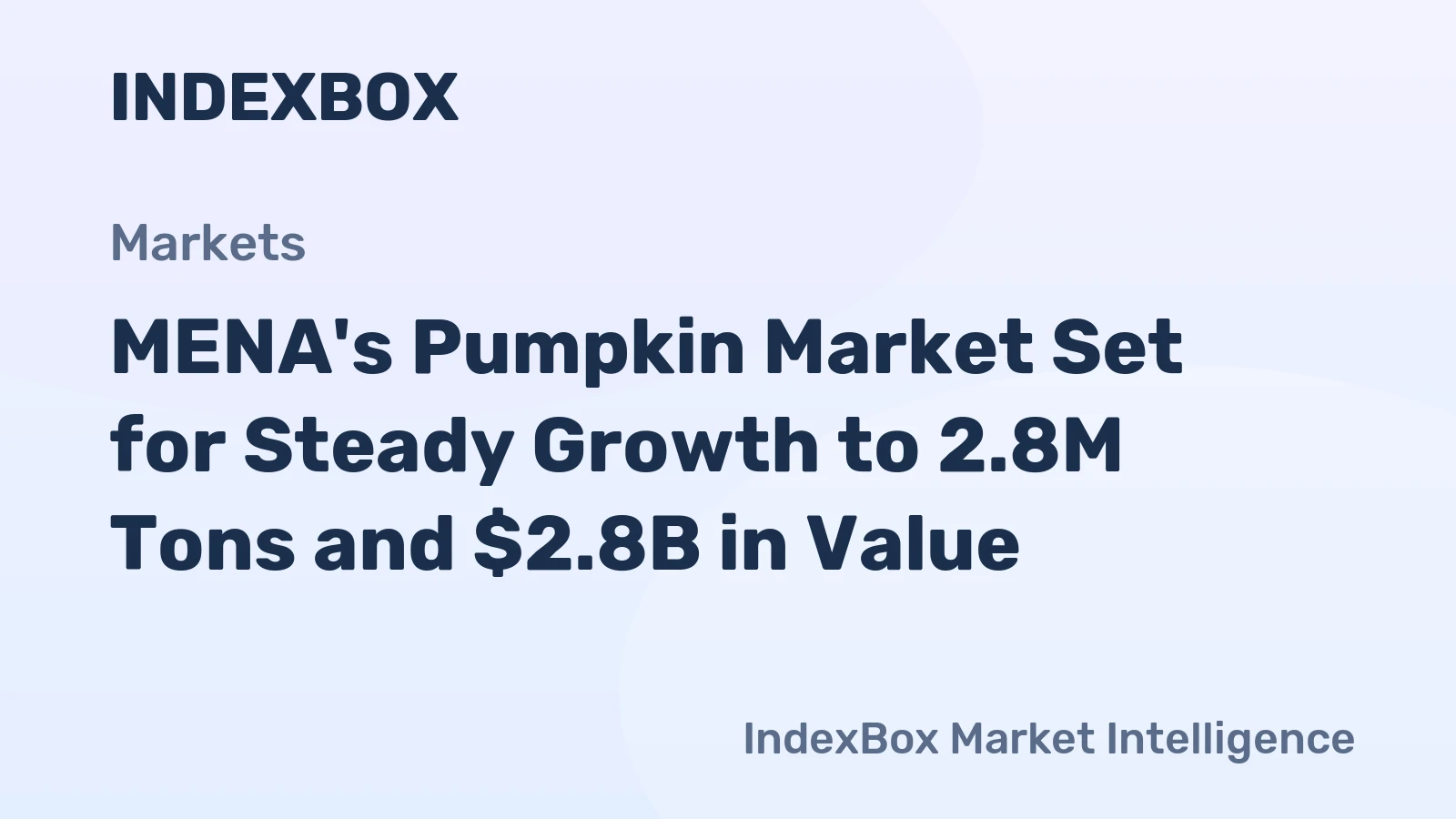 MENA's Pumpkin Market Set for Steady Growth to 2.8M Tons and $2.8B in Value