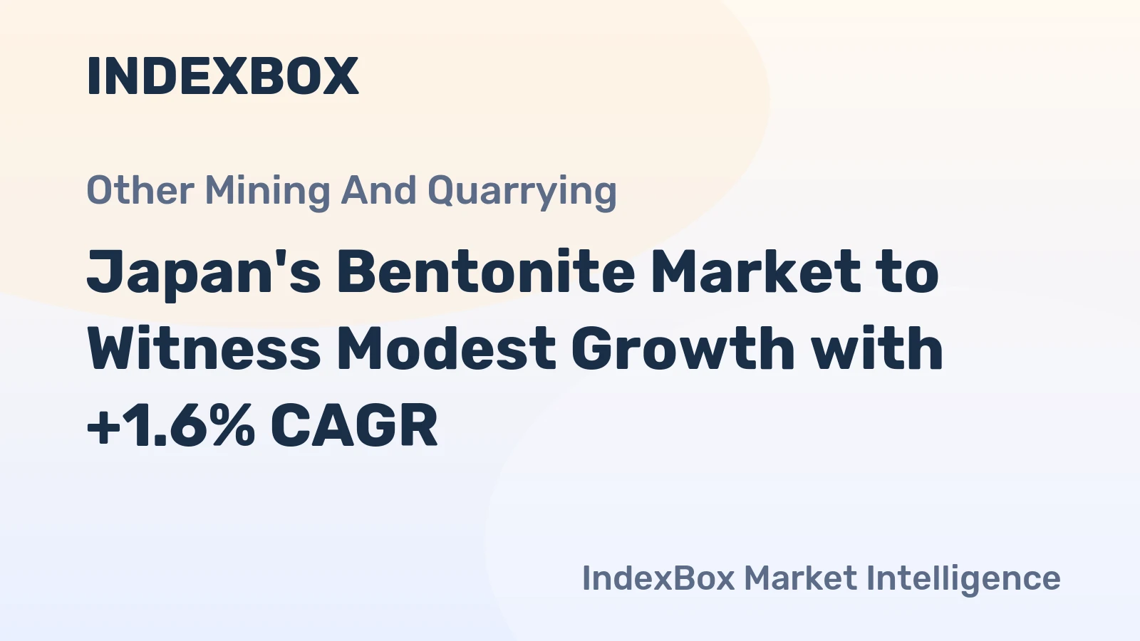 Japan's Bentonite Market to Witness Modest Growth with +1.6% CAGR