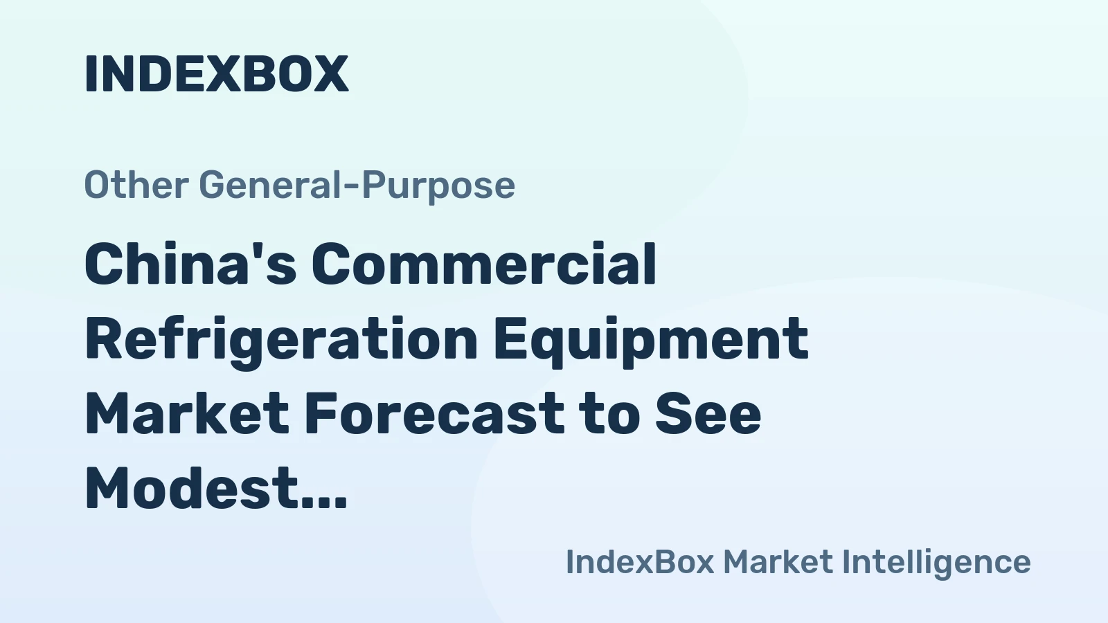 China's Commercial Refrigeration Equipment Market Forecast to See Modest 0.7% CAGR Growth Through 2035