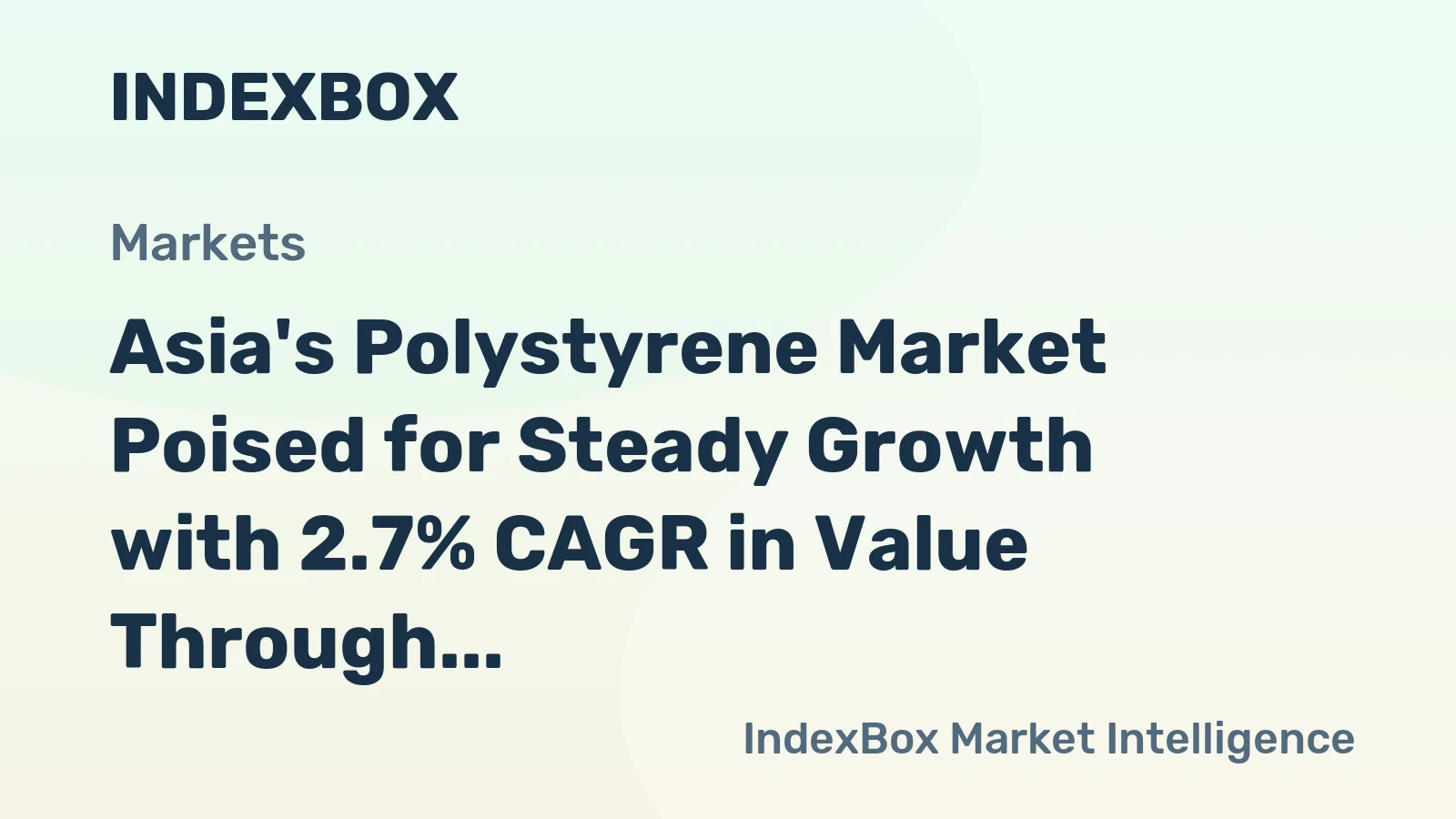 Asia's Polystyrene Market Poised for Steady Growth with 2.7% CAGR in Value Through 2035