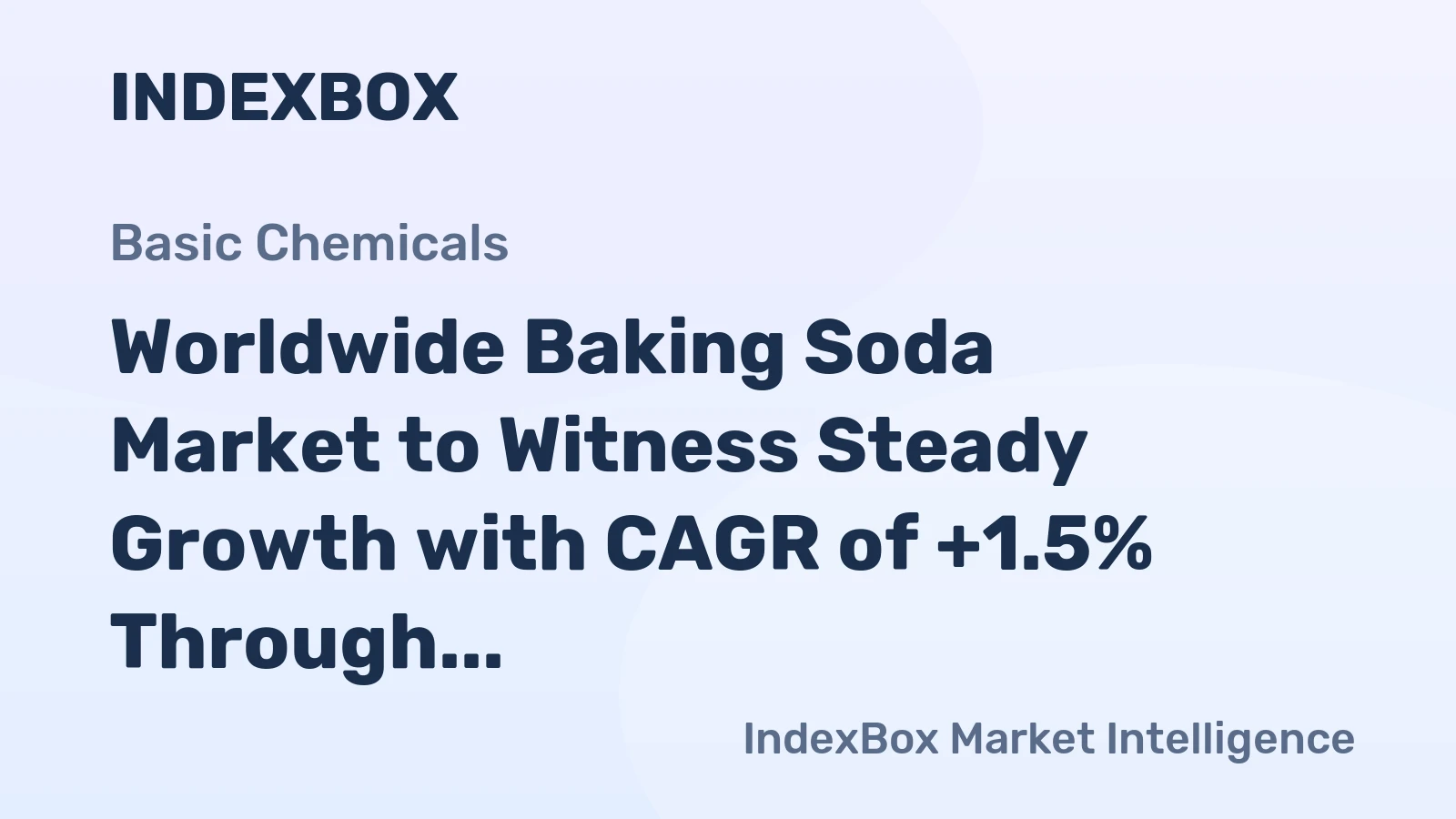 Worldwide Baking Soda Market to Witness Steady Growth with CAGR of +1.5% Through 2035, Reaching $6.4B