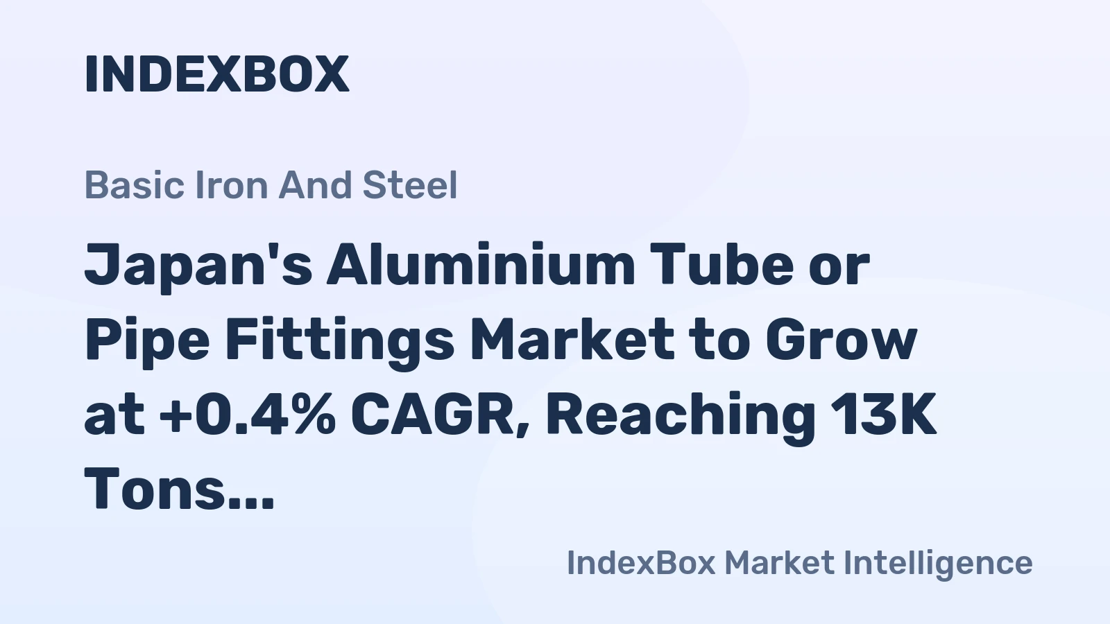 Japan's Aluminium Tube or Pipe Fittings Market to Grow at +0.4% CAGR, Reaching 13K Tons by 2035