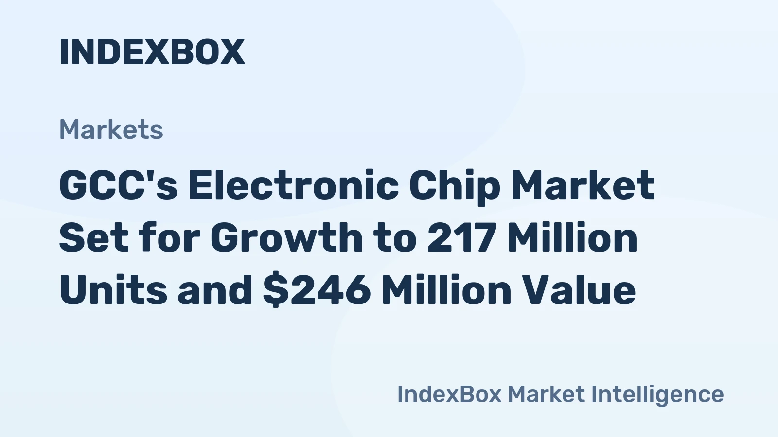 GCC's Electronic Chip Market Set for Growth to 217 Million Units and $246 Million Value