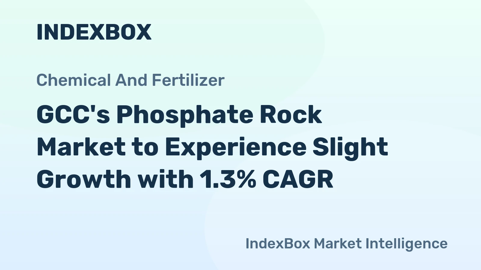GCC's Phosphate Rock Market to Experience Slight Growth with 1.3% CAGR