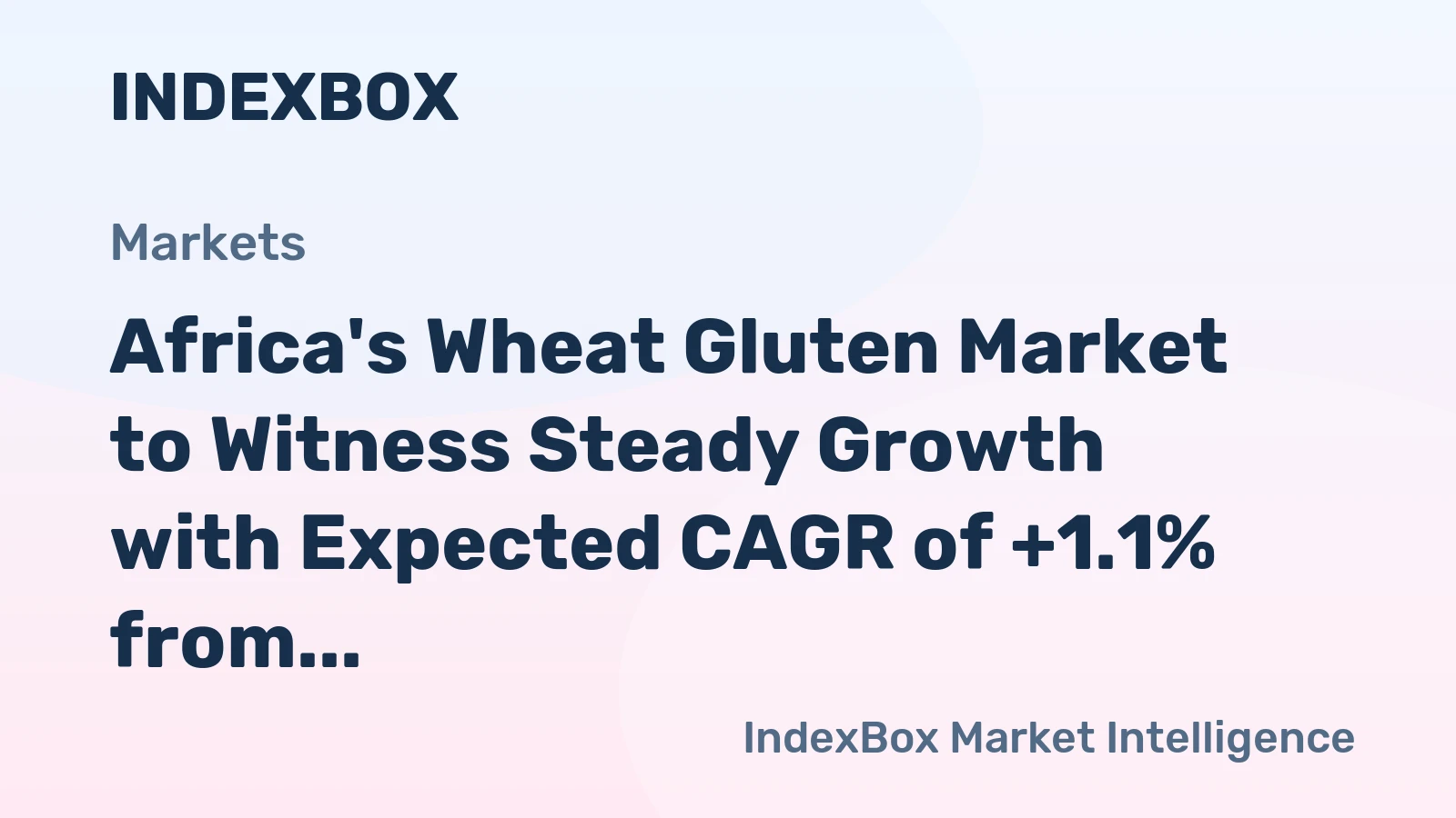 Africa's Wheat Gluten Market to Witness Steady Growth with Expected CAGR of +1.1% from 2024 to 2035