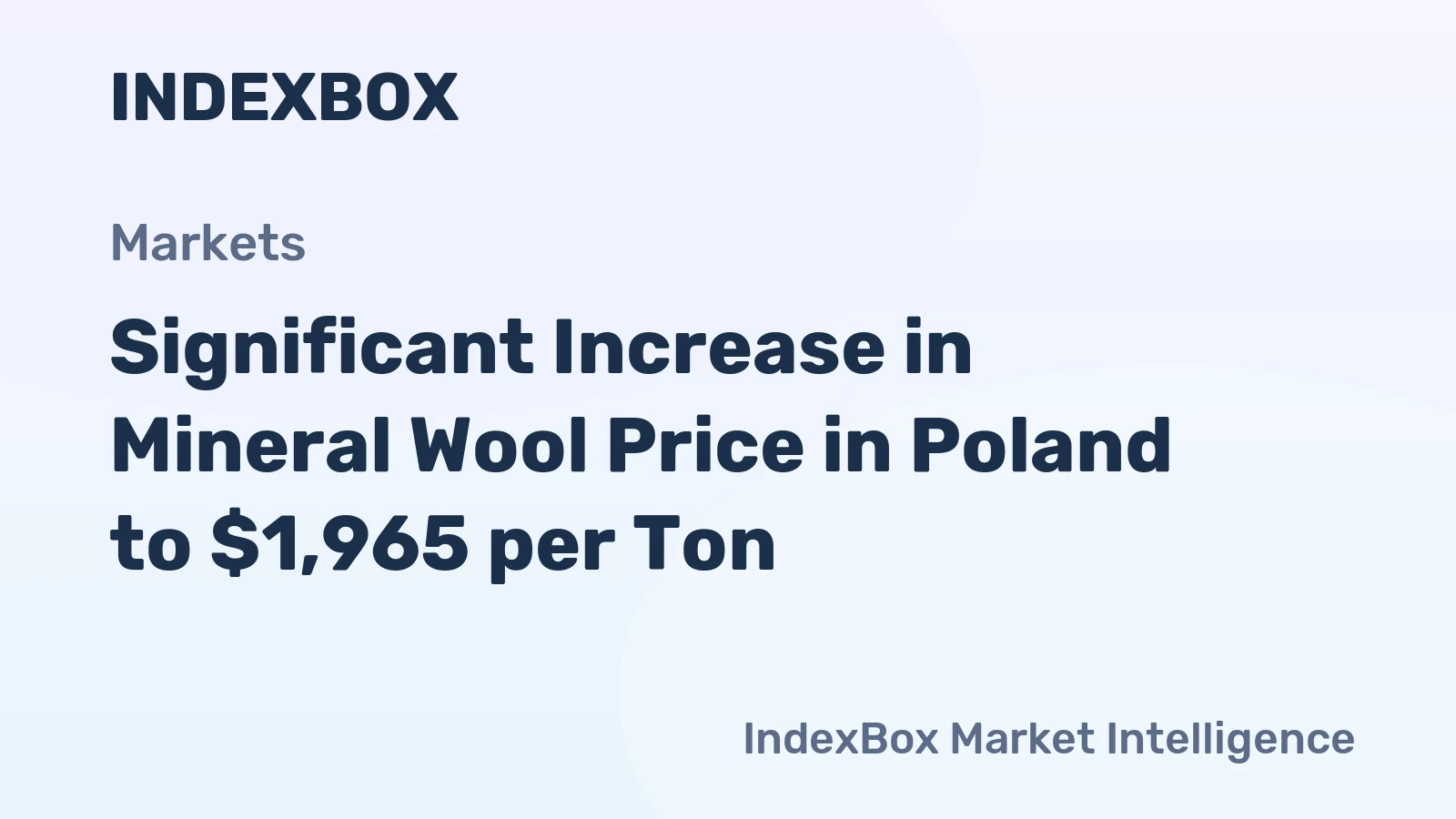 Significant Increase in Mineral Wool Price in Poland to $1,965 per Ton