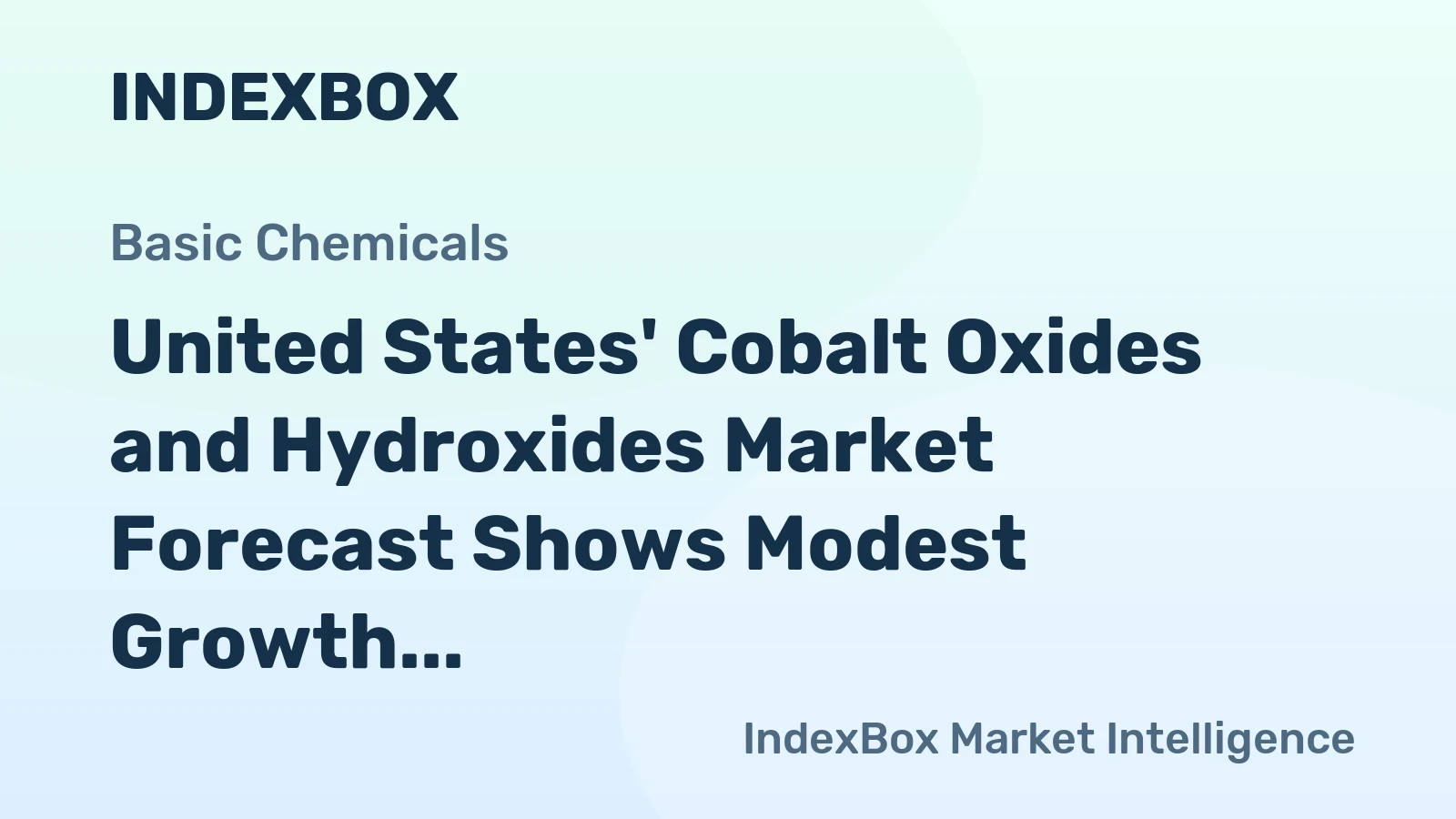 United States' Cobalt Oxides and Hydroxides Market Forecast Shows Modest Growth with an Anticipated CAGR of +0.8% in Value Terms