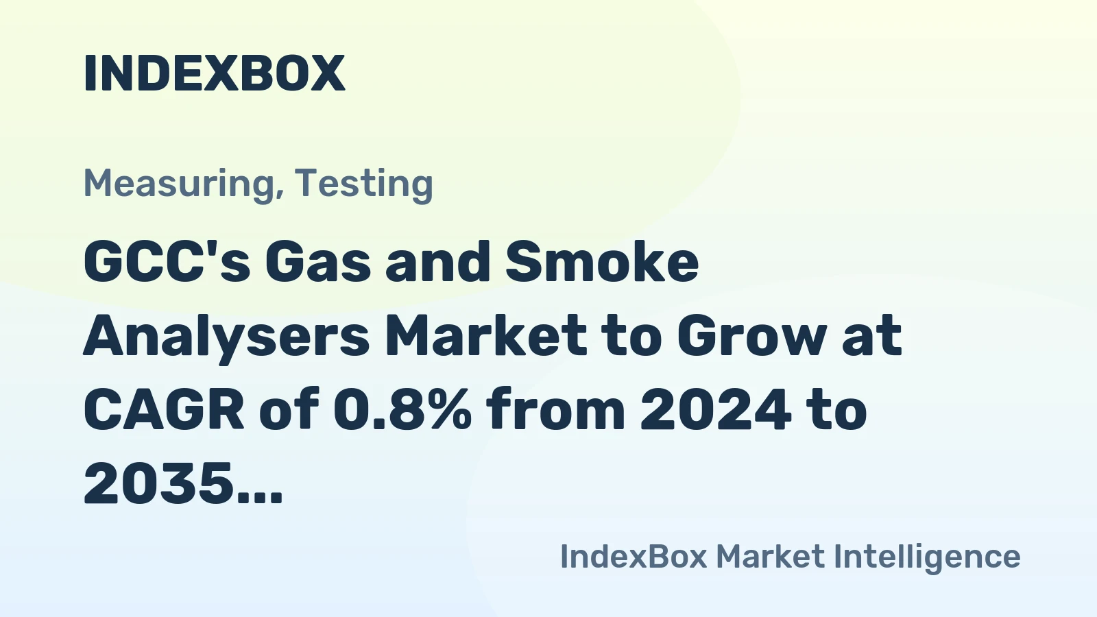 GCC's Gas and Smoke Analysers Market to Grow at CAGR of 0.8% from 2024 to 2035, Reaching 1.9M Units
