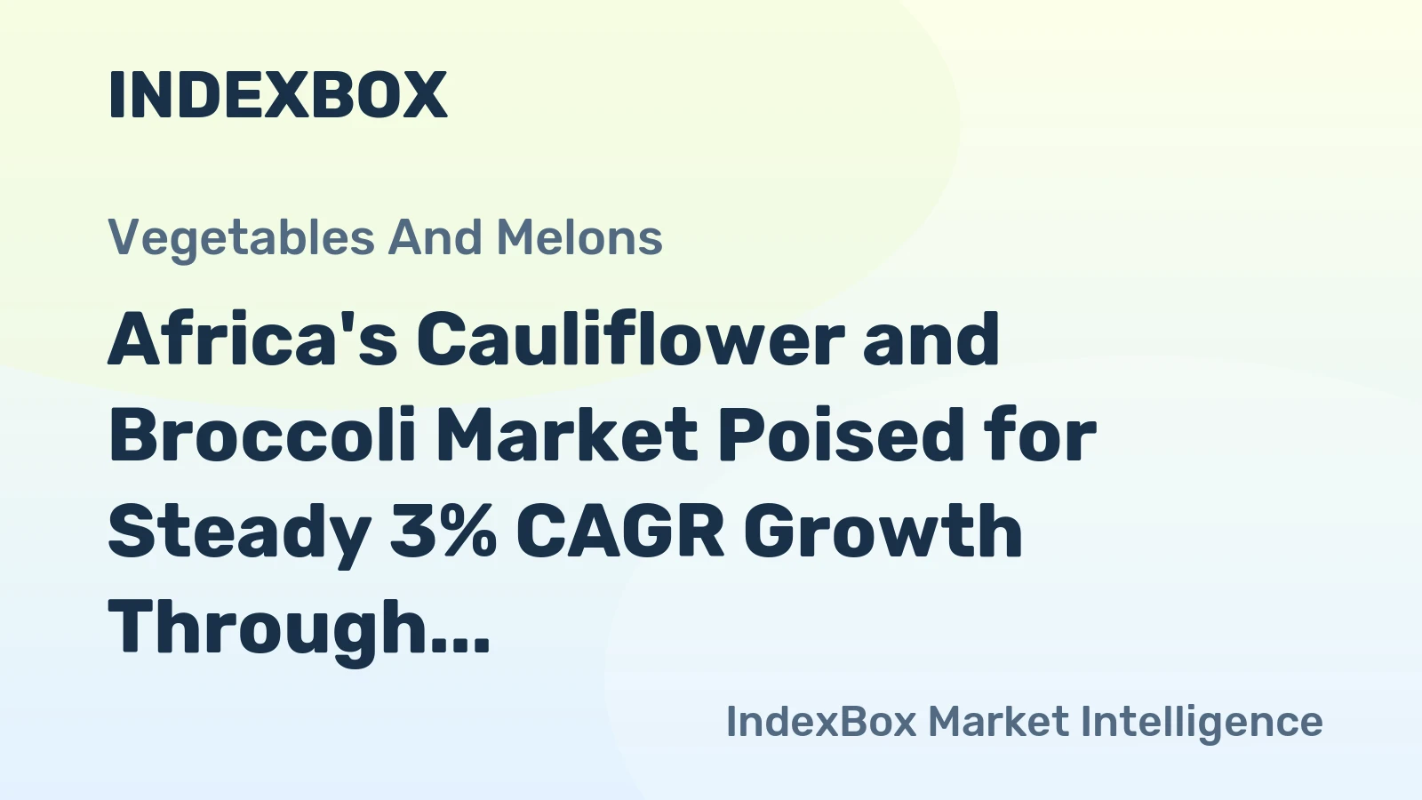 Africa's Cauliflower and Broccoli Market Poised for Steady 3% CAGR Growth Through 2035