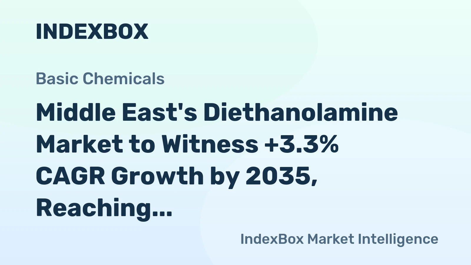 Middle East's Diethanolamine Market to Witness +3.3% CAGR Growth by 2035, Reaching $47M in Value
