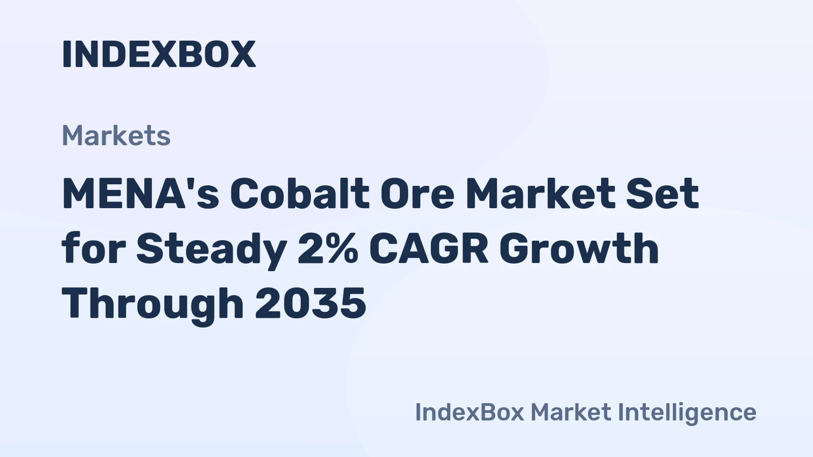 MENA's Cobalt Ore Market Set for Steady 2% CAGR Growth Through 2035