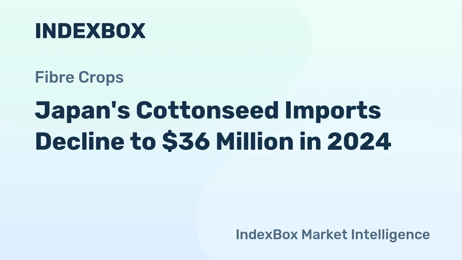 Japan's Cottonseed Imports Decline to $36 Million in 2024