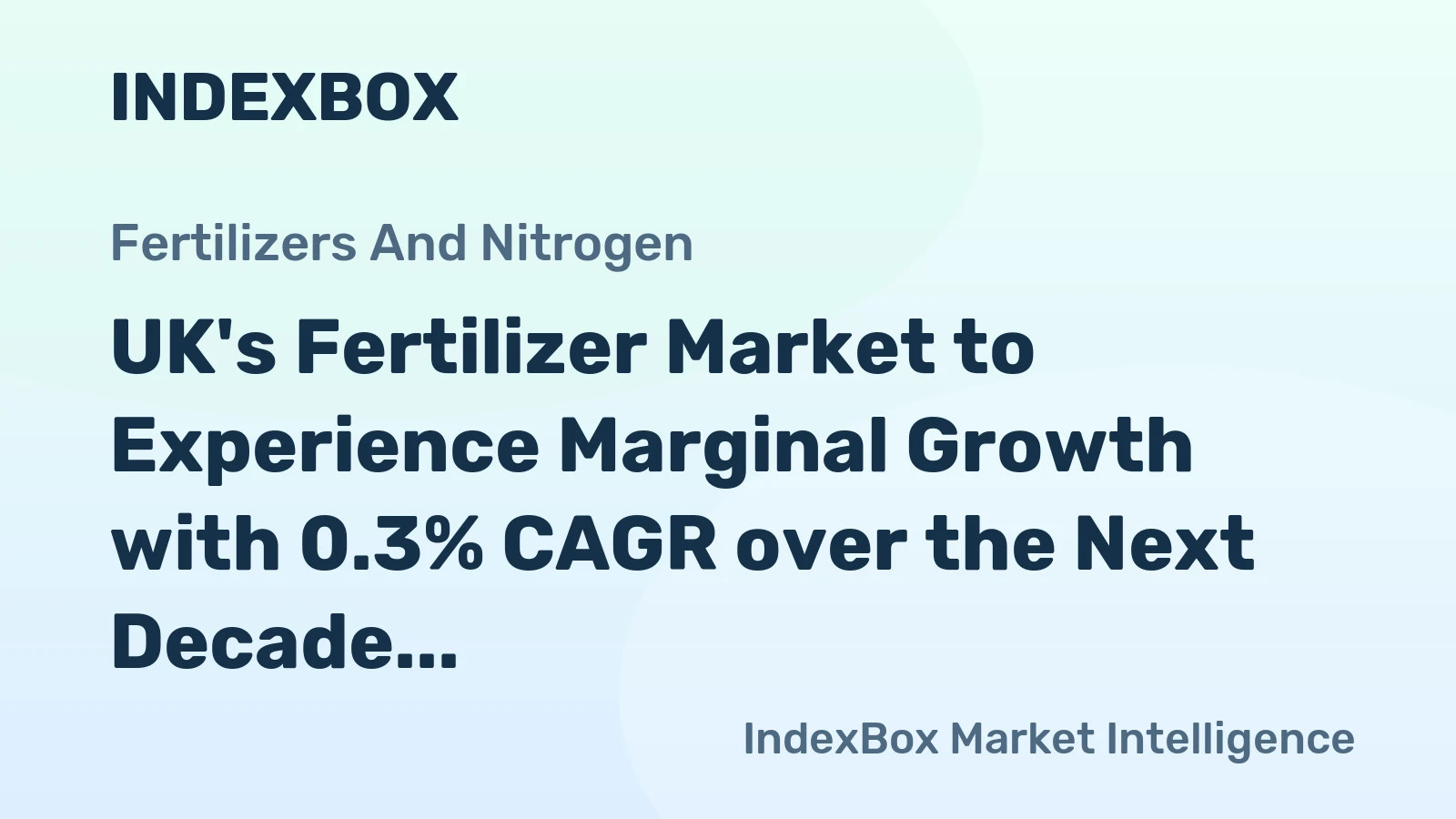 UK's Fertilizer Market to Experience Marginal Growth with 0.3% CAGR over the Next Decade