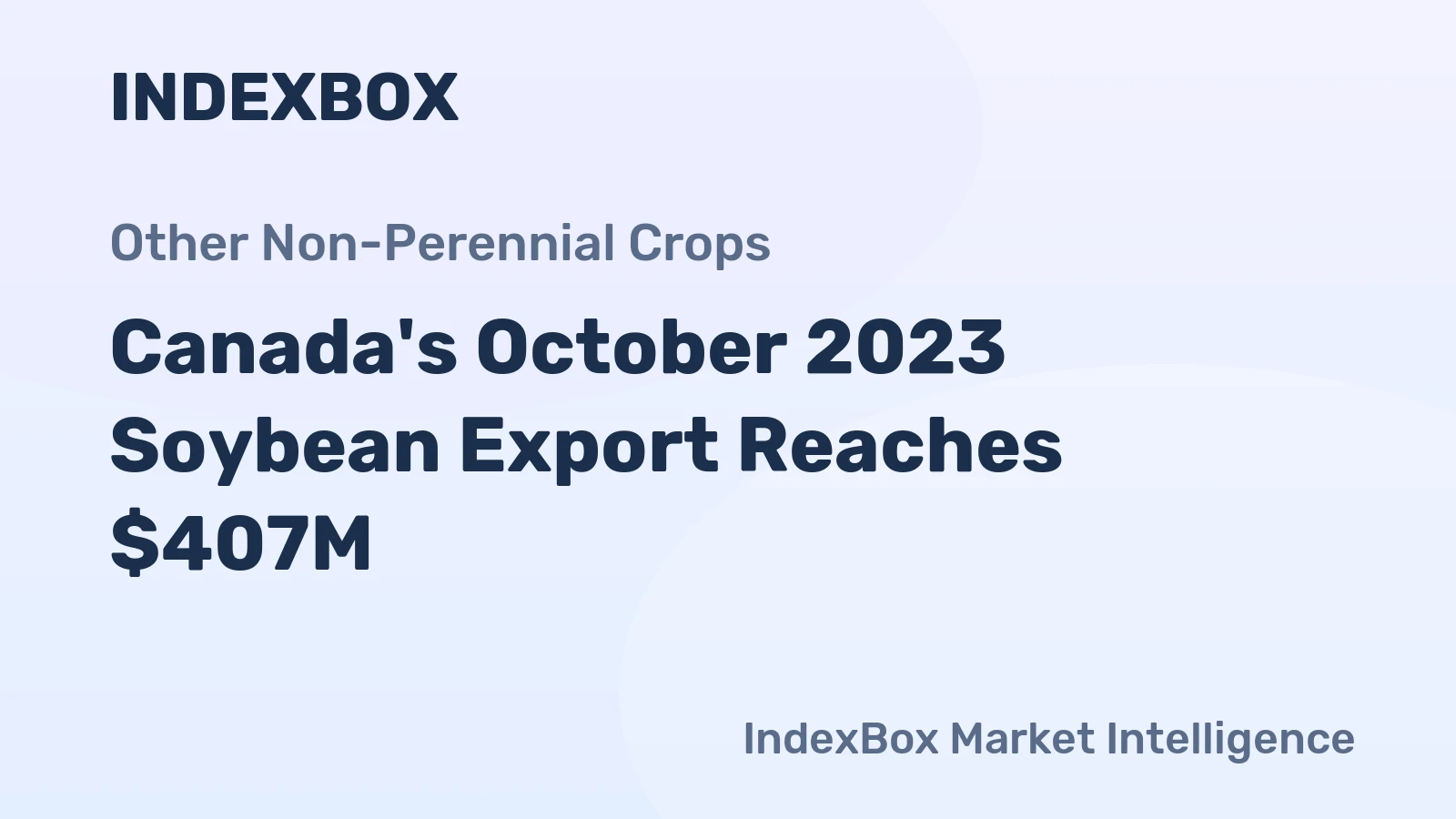 Canada's October 2023 Soybean Export Reaches $407M