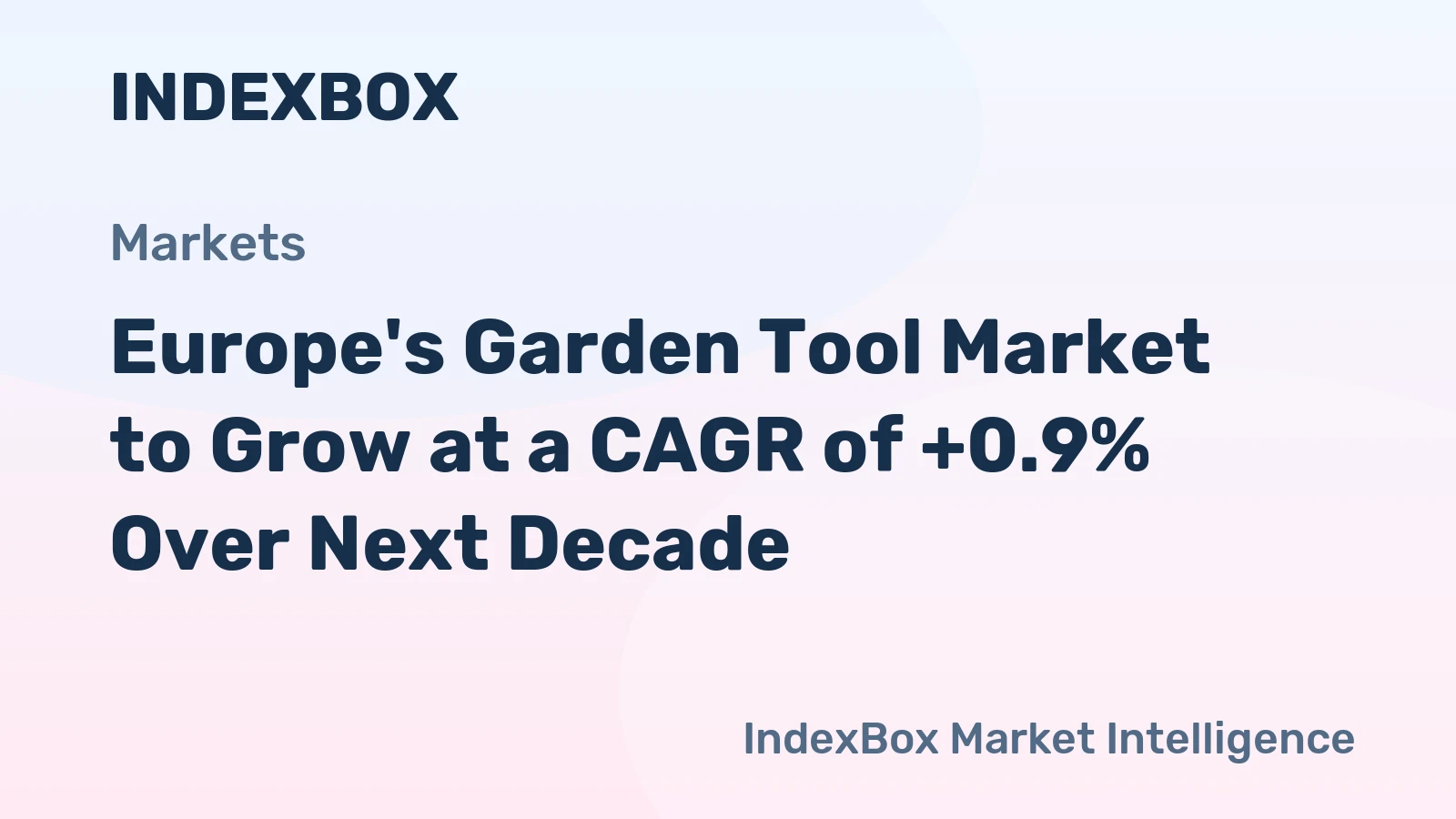Europe's Garden Tool Market to Grow at a CAGR of +0.9% Over Next Decade