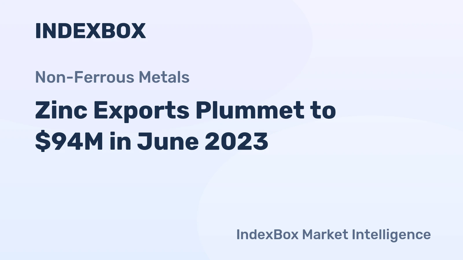 Zinc Exports Plummet to $94M in June 2023