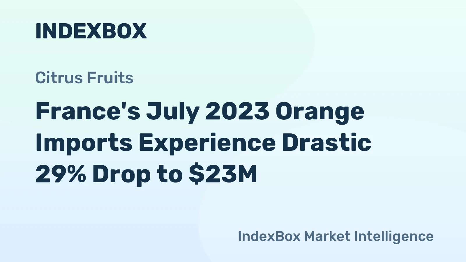 France's July 2023 Orange Imports Experience Drastic 29% Drop to $23M