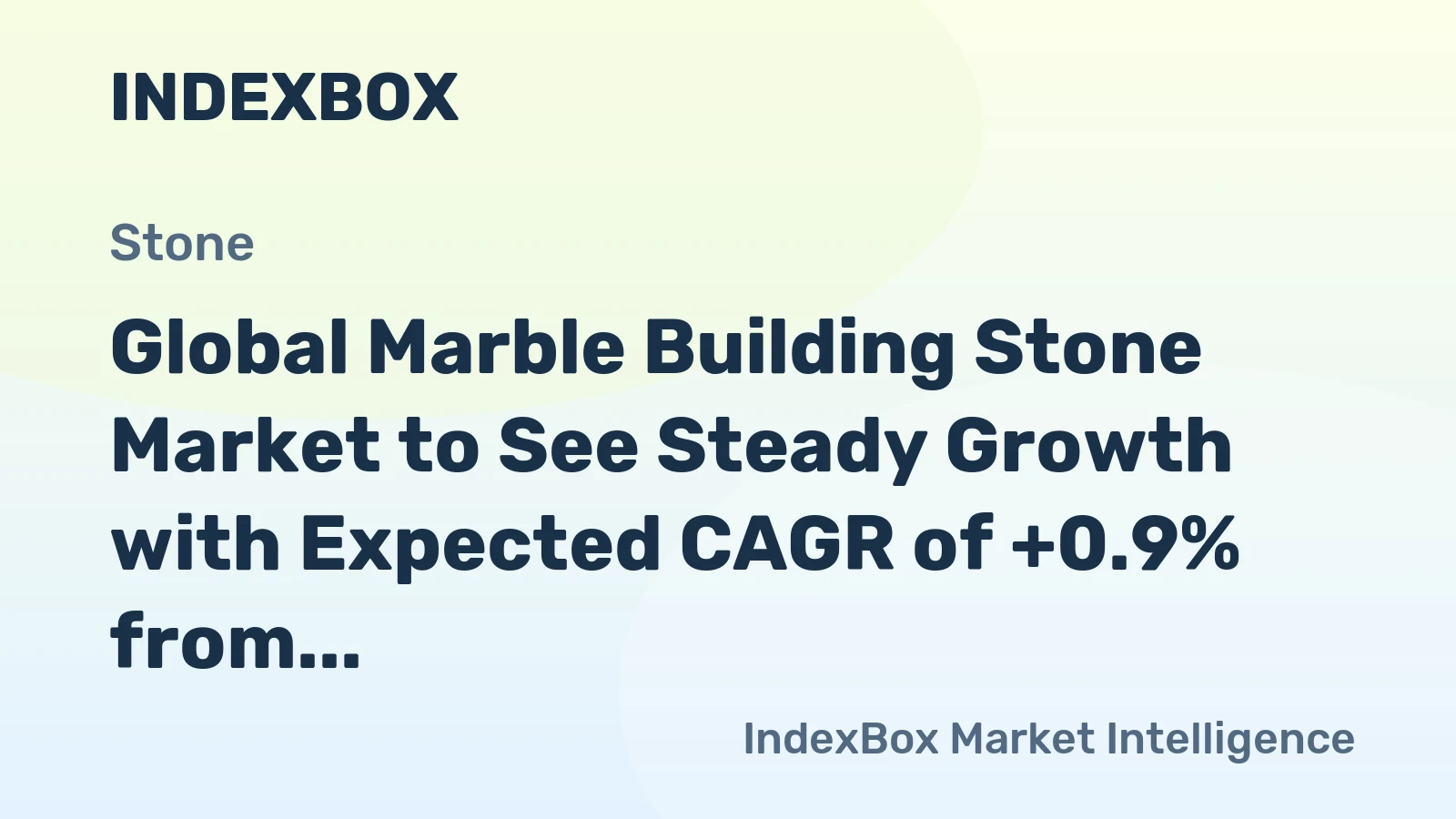 Global Marble Building Stone Market to See Steady Growth with Expected CAGR of +0.9% from 2024 to 2035