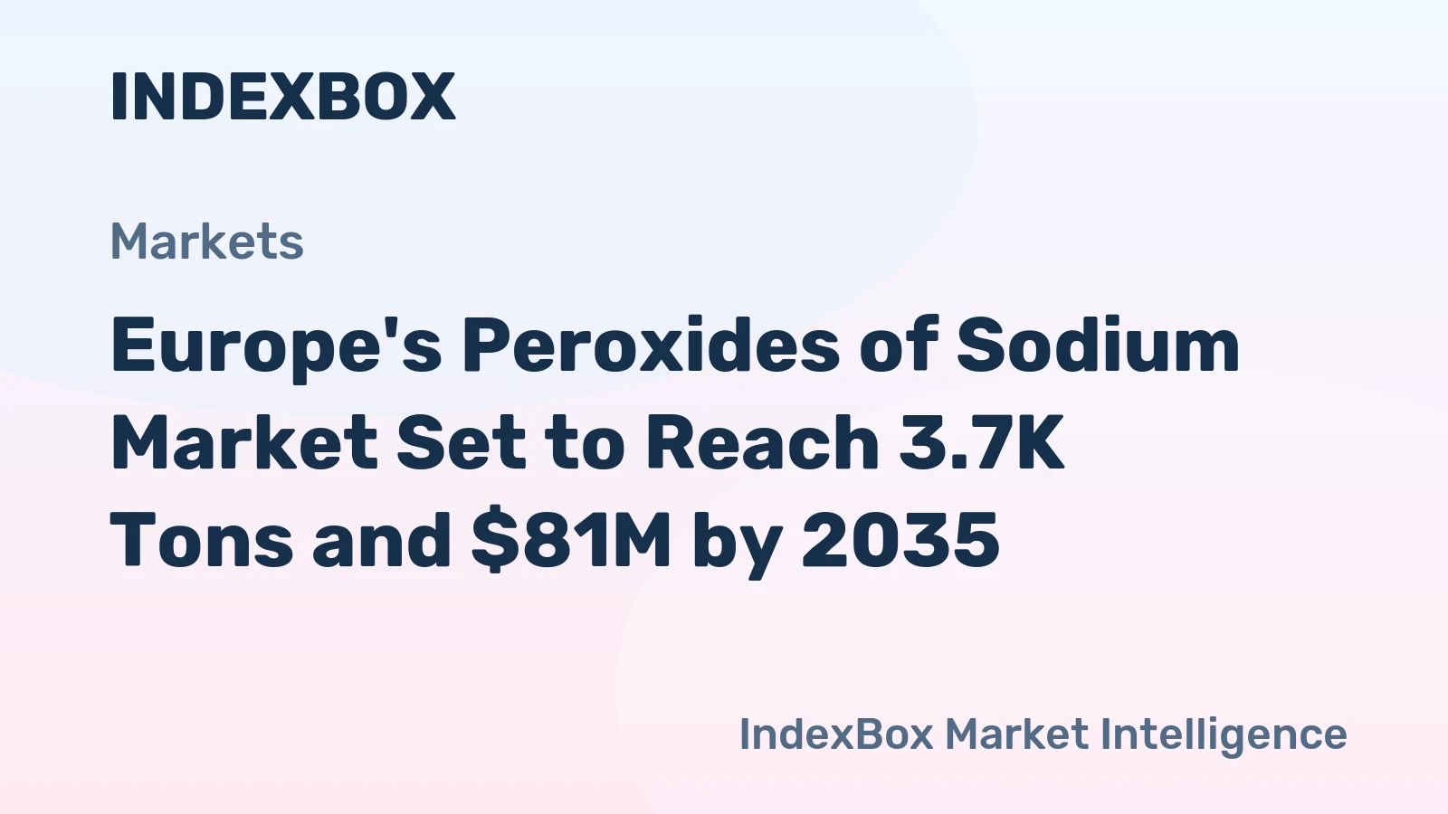 Europe's Peroxides of Sodium Market Set to Reach 3.7K Tons and $81M by 2035