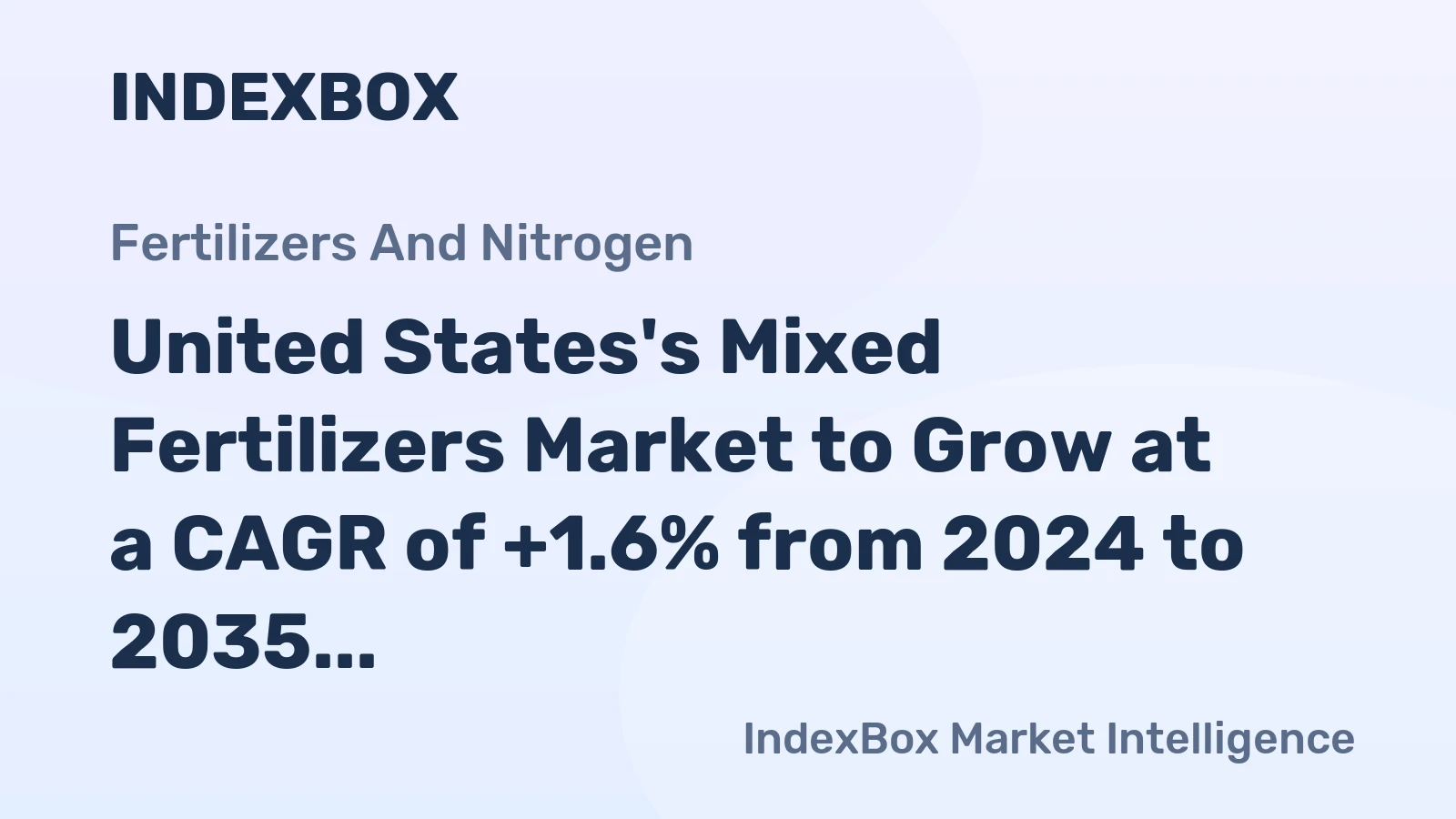 United States's Mixed Fertilizers Market to Grow at a CAGR of +1.6% from 2024 to 2035