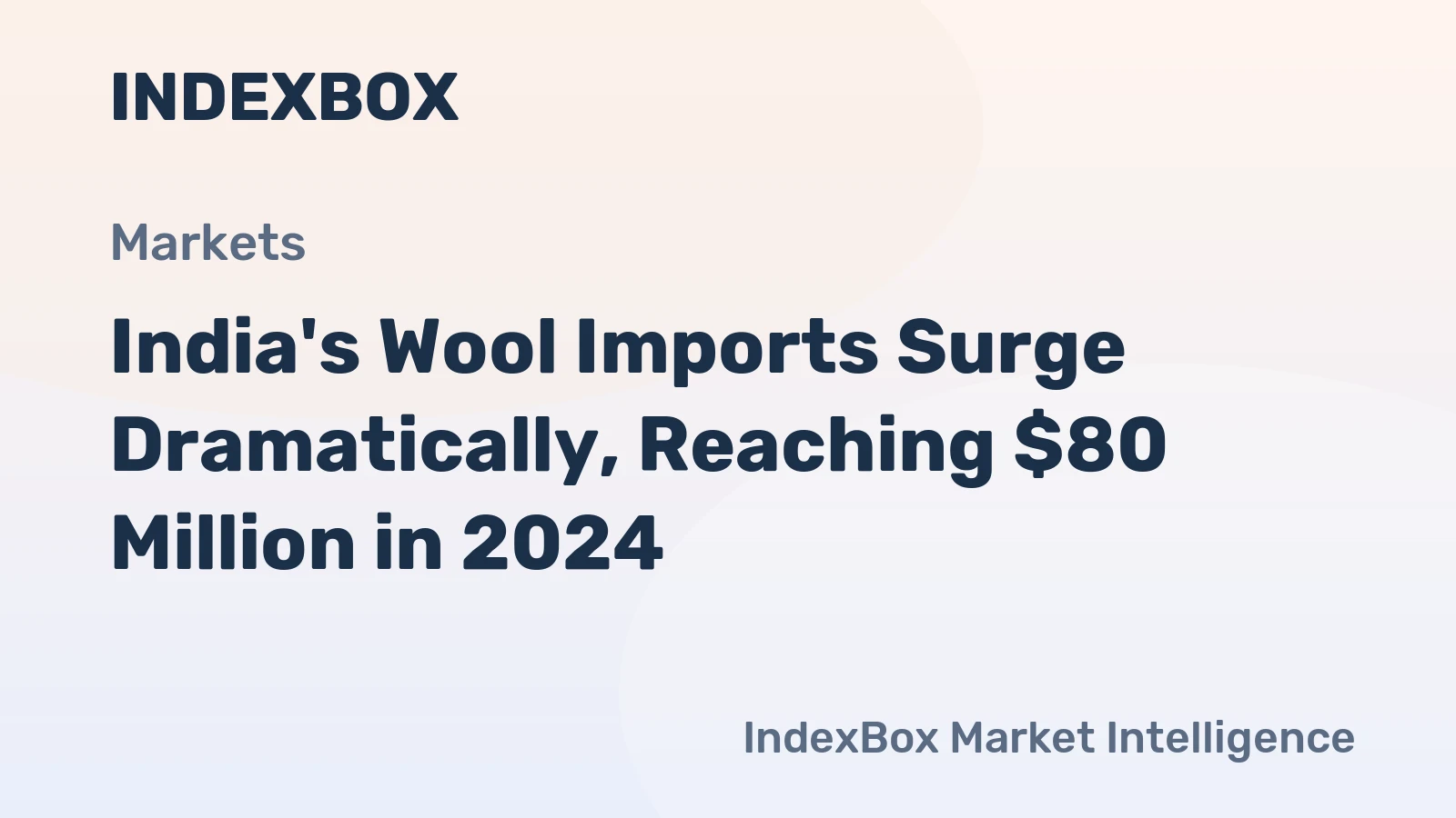 India's Wool Imports Surge Dramatically, Reaching $80 Million in 2024