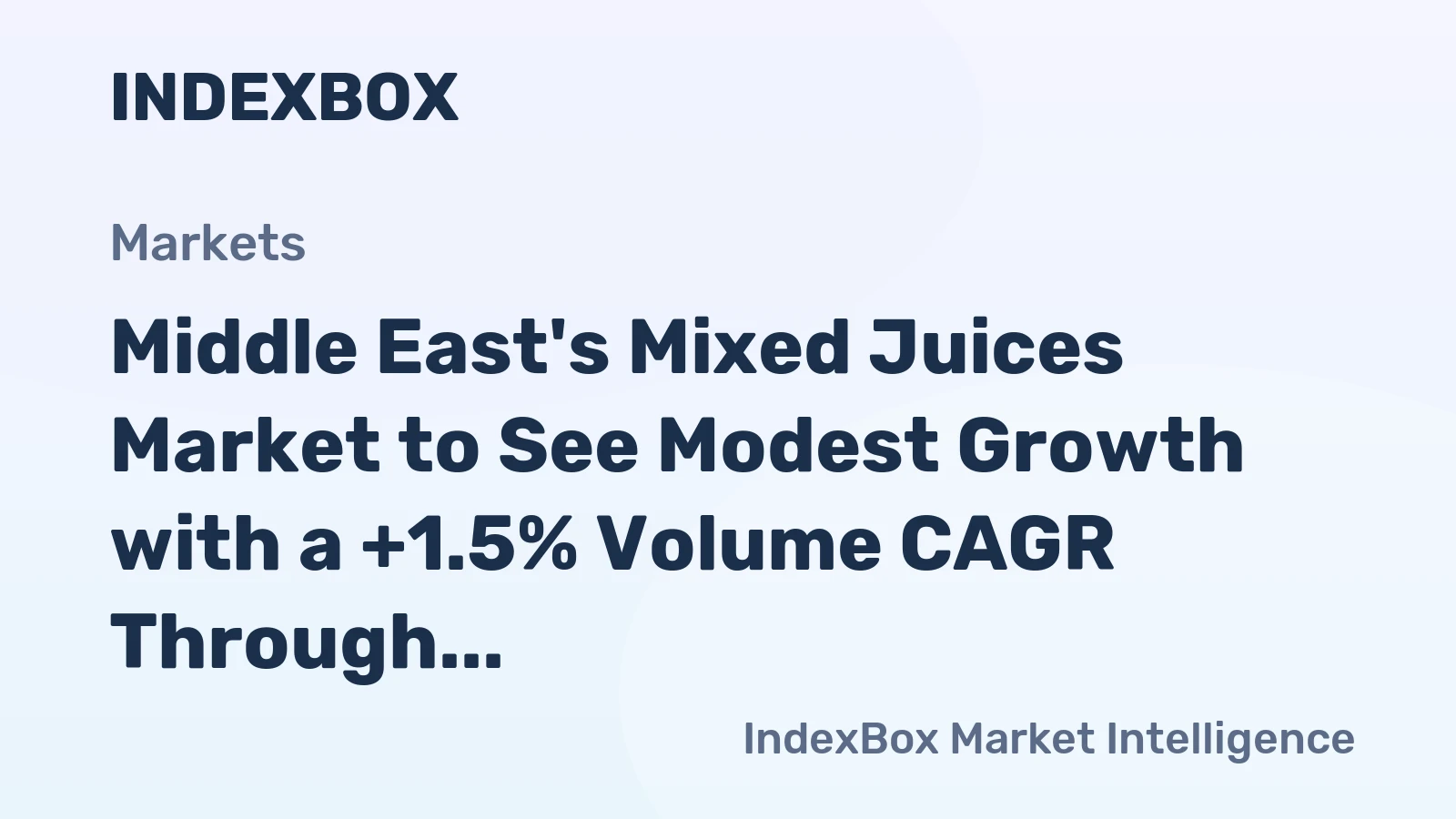 Middle East's Mixed Juices Market to See Modest Growth with a +1.5% Volume CAGR Through 2035