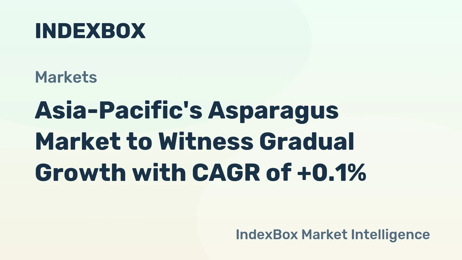 Asia-Pacific's Asparagus Market to Witness Gradual Growth with CAGR of +0.1%
