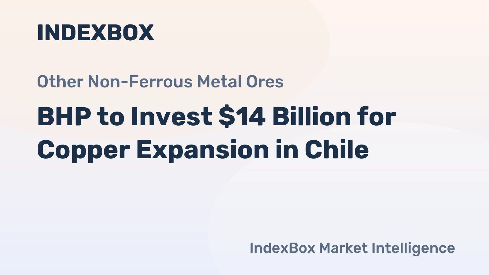 BHP to Invest $14 Billion for Copper Expansion in Chile