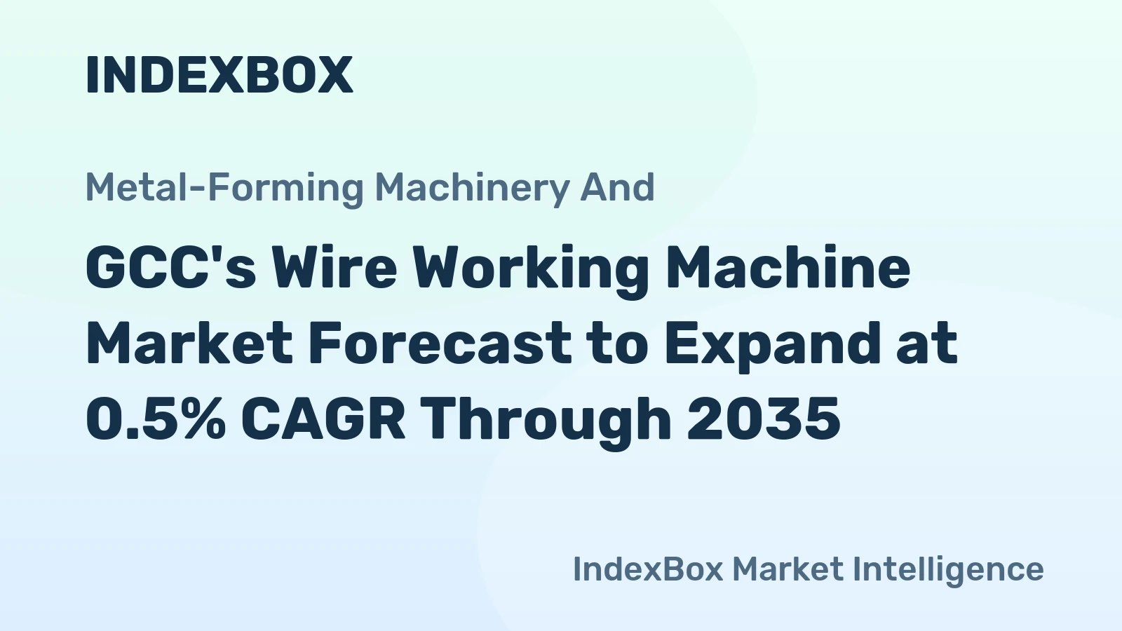GCC's Wire Working Machine Market Forecast to Expand at 0.5% CAGR Through 2035
