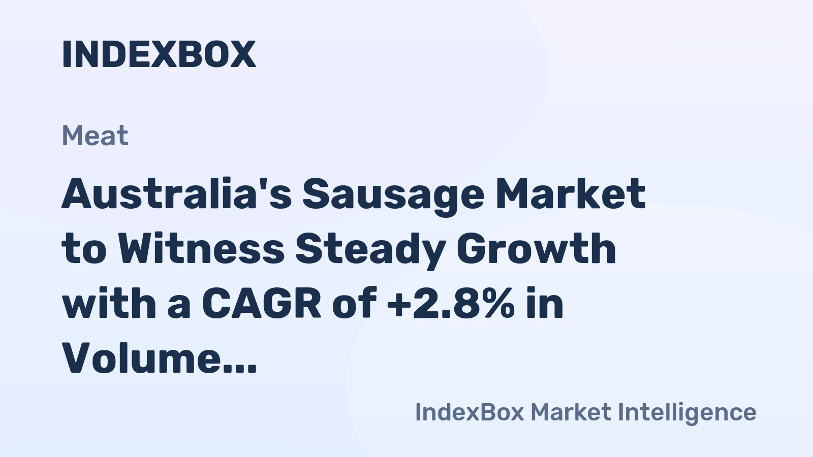 Australia's Sausage Market to Witness Steady Growth with a CAGR of +2.8% in Volume and +2.9% in Value from 2024 to 2035