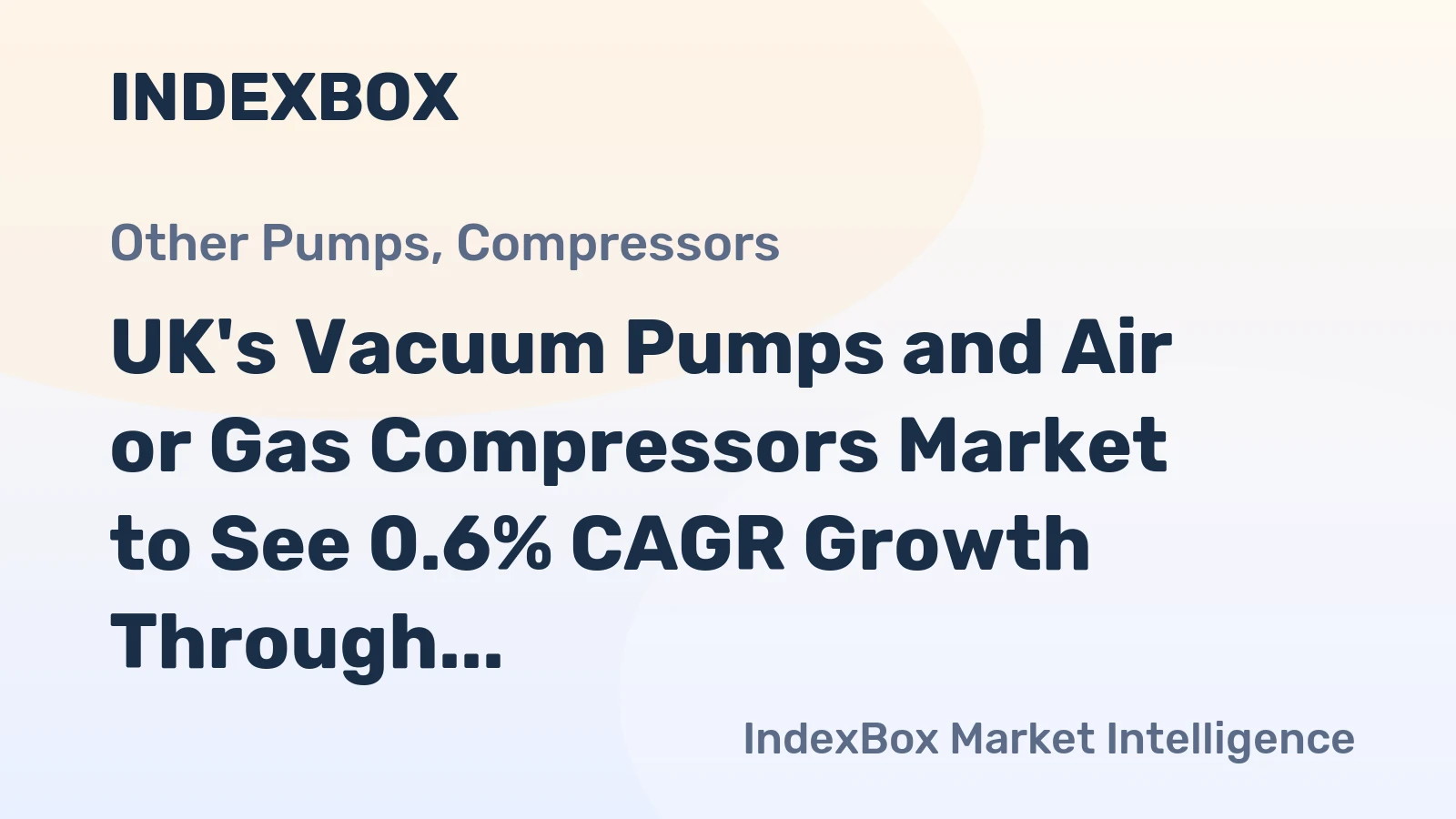 UK's Vacuum Pumps and Air or Gas Compressors Market to See 0.6% CAGR Growth Through 2035