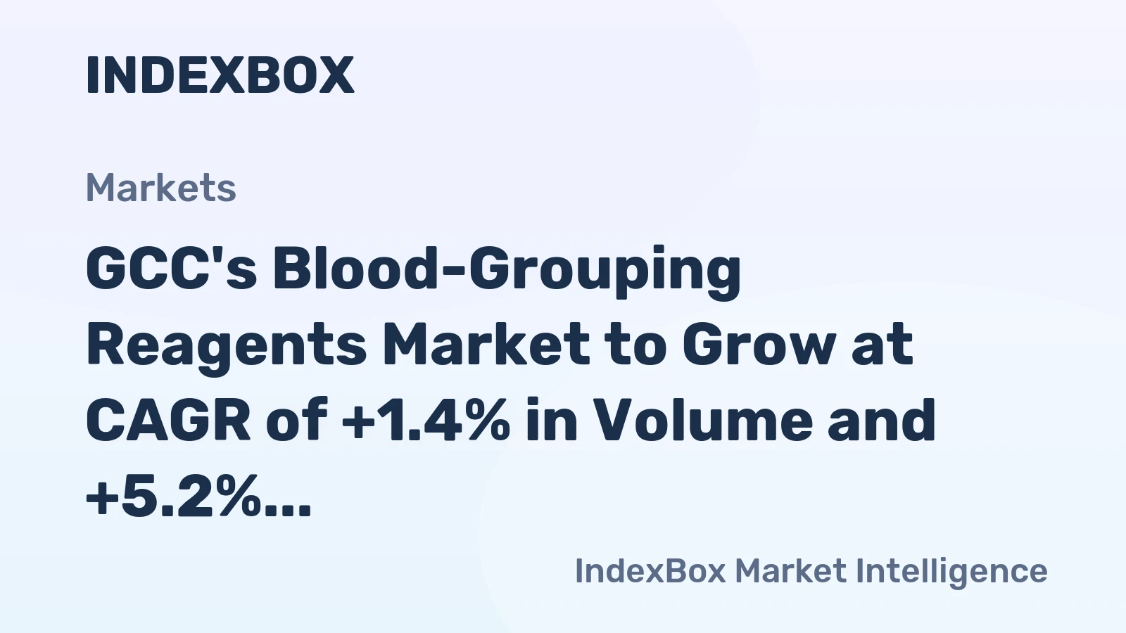 GCC's Blood-Grouping Reagents Market to Grow at CAGR of +1.4% in Volume and +5.2% in Value from 2024 to 2035