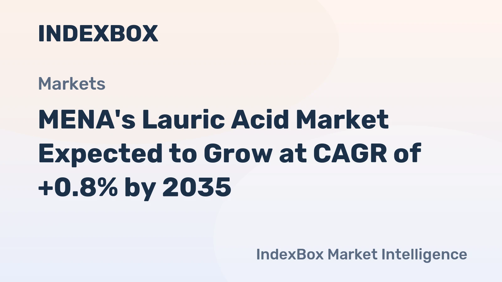 MENA's Lauric Acid Market Expected to Grow at CAGR of +0.8% by 2035