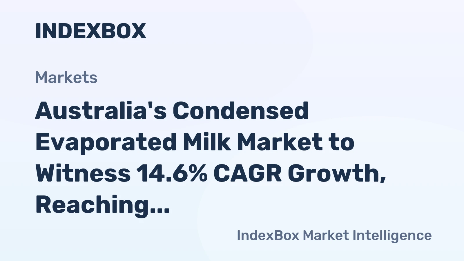 Australia's Condensed Evaporated Milk Market to Witness 14.6% CAGR Growth, Reaching 29K Tons by 2035