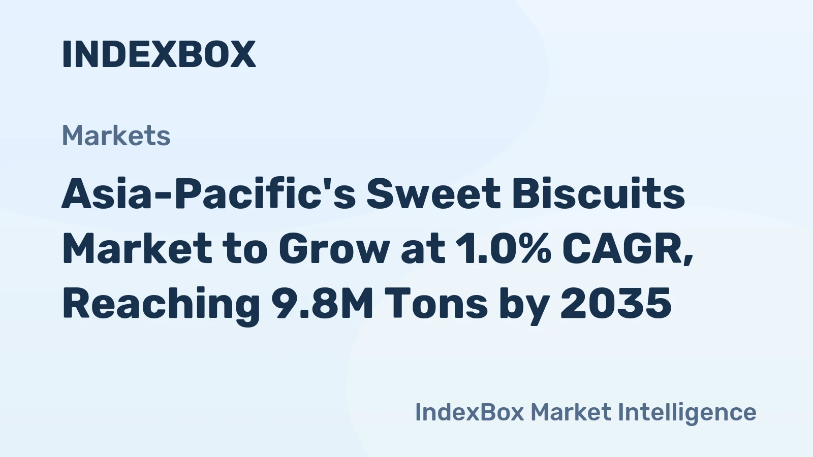 Asia-Pacific's Sweet Biscuits Market to Grow at 1.0% CAGR, Reaching 9.8M Tons by 2035