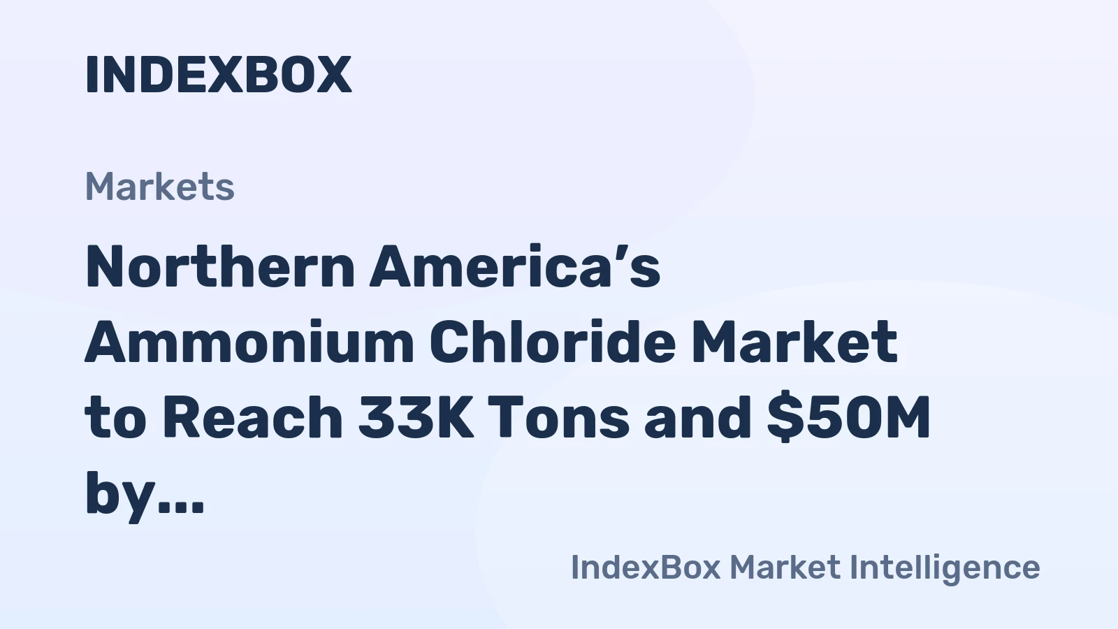 Northern America’s Ammonium Chloride Market to Reach 33K Tons and $50M by 2035