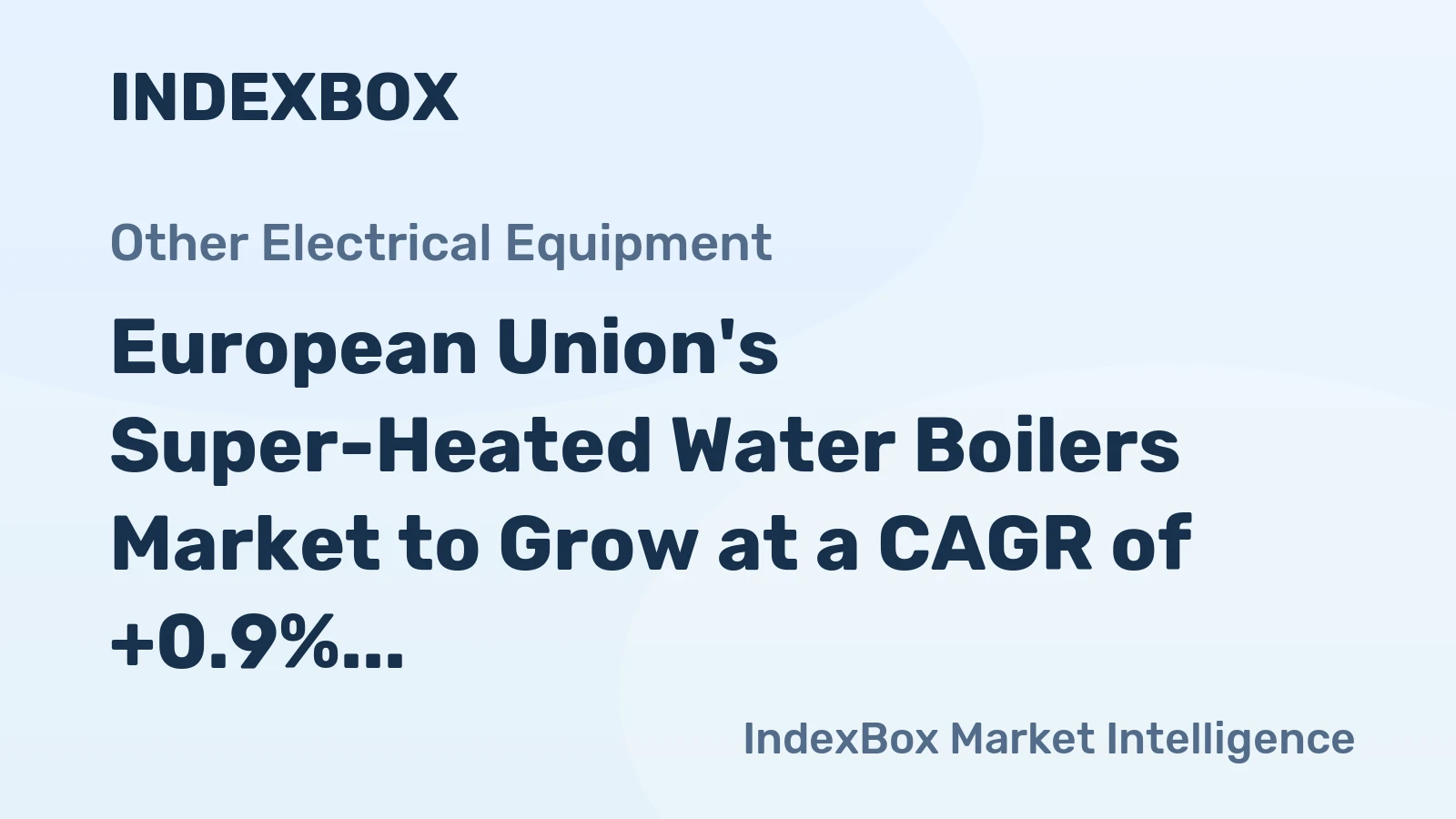 European Union's Super-Heated Water Boilers Market to Grow at a CAGR of +0.9% from 2024 to 2035