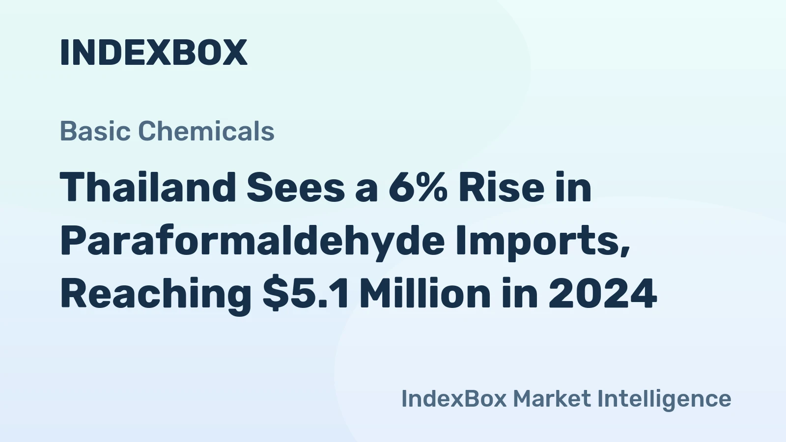 Thailand Sees a 6% Rise in Paraformaldehyde Imports, Reaching $5.1 Million in 2024
