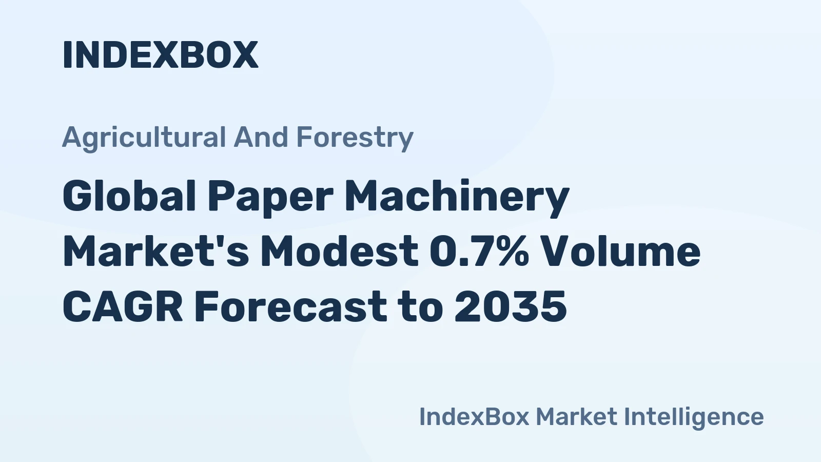Global Paper Machinery Market's Modest 0.7% Volume CAGR Forecast to 2035