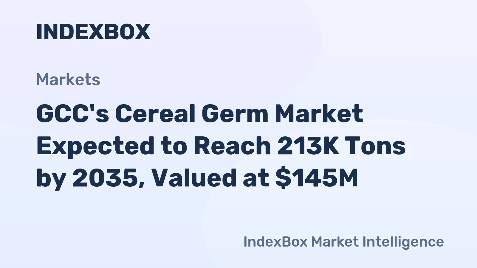 GCC's Cereal Germ Market Expected to Reach 213K Tons by 2035, Valued at $145M