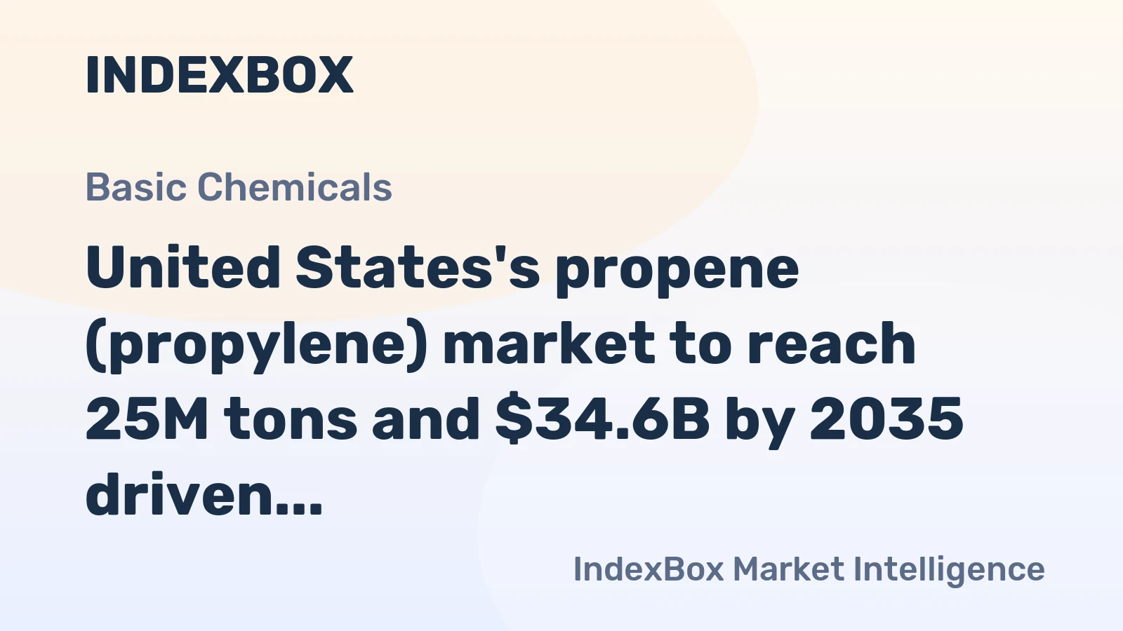United States's propene (propylene) market to reach 25M tons and $34.6B by 2035 driven by increasing demand