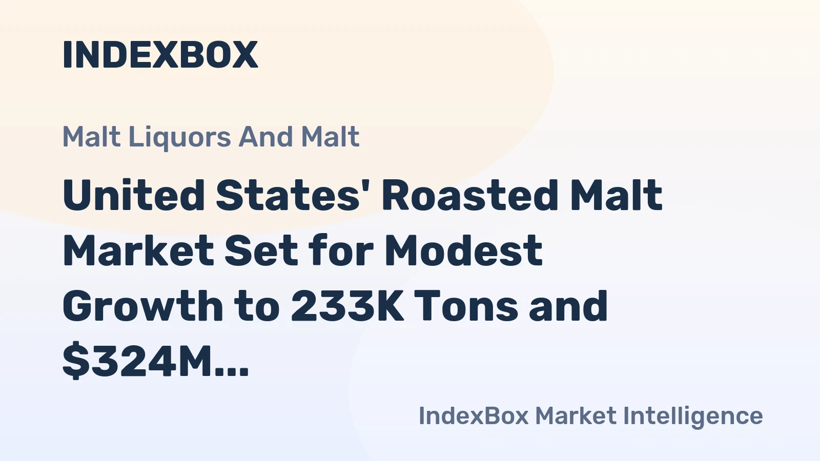United States' Roasted Malt Market Set for Modest Growth to 233K Tons and $324M by 2035