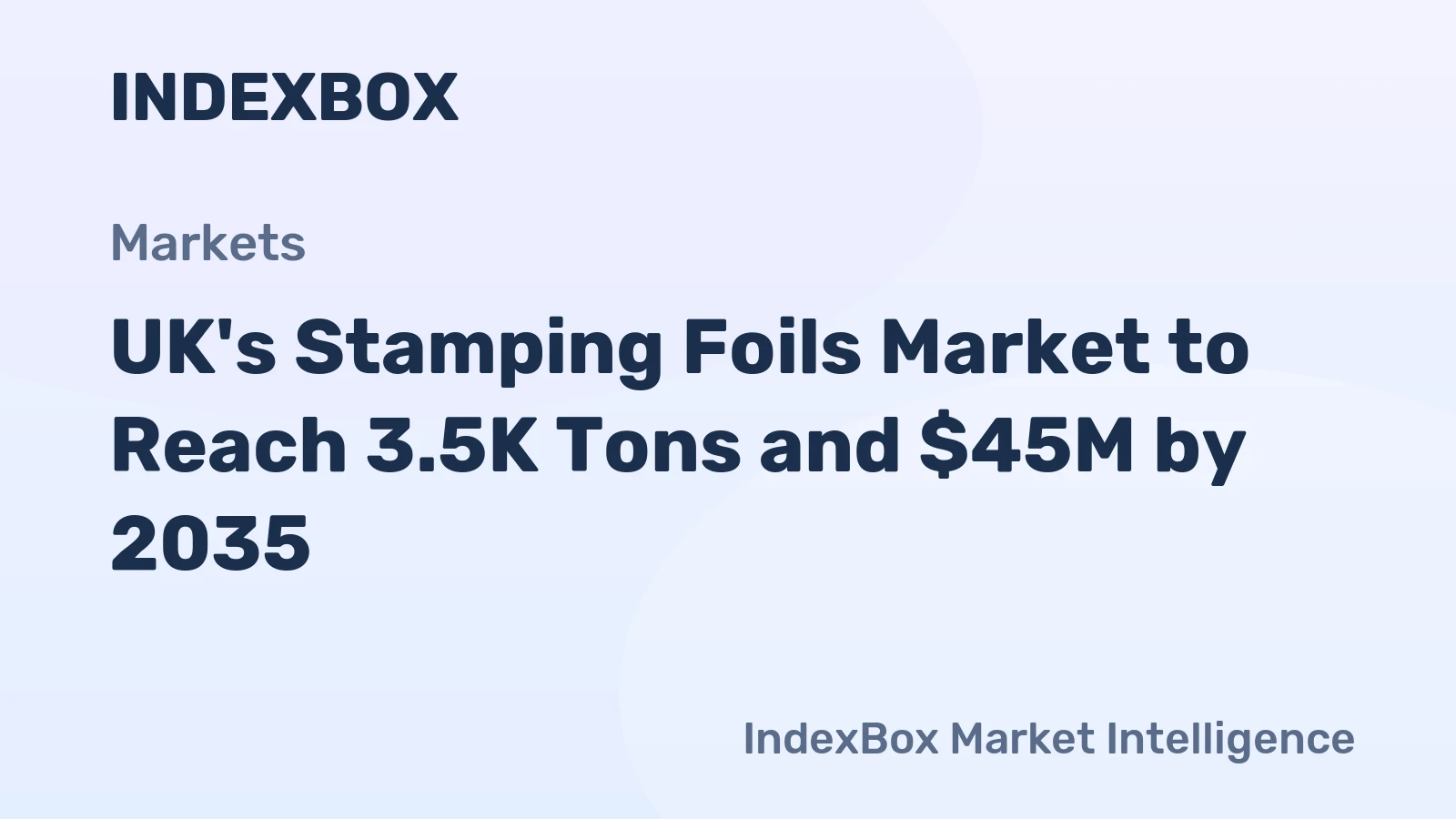UK's Stamping Foils Market to Reach 3.5K Tons and $45M by 2035