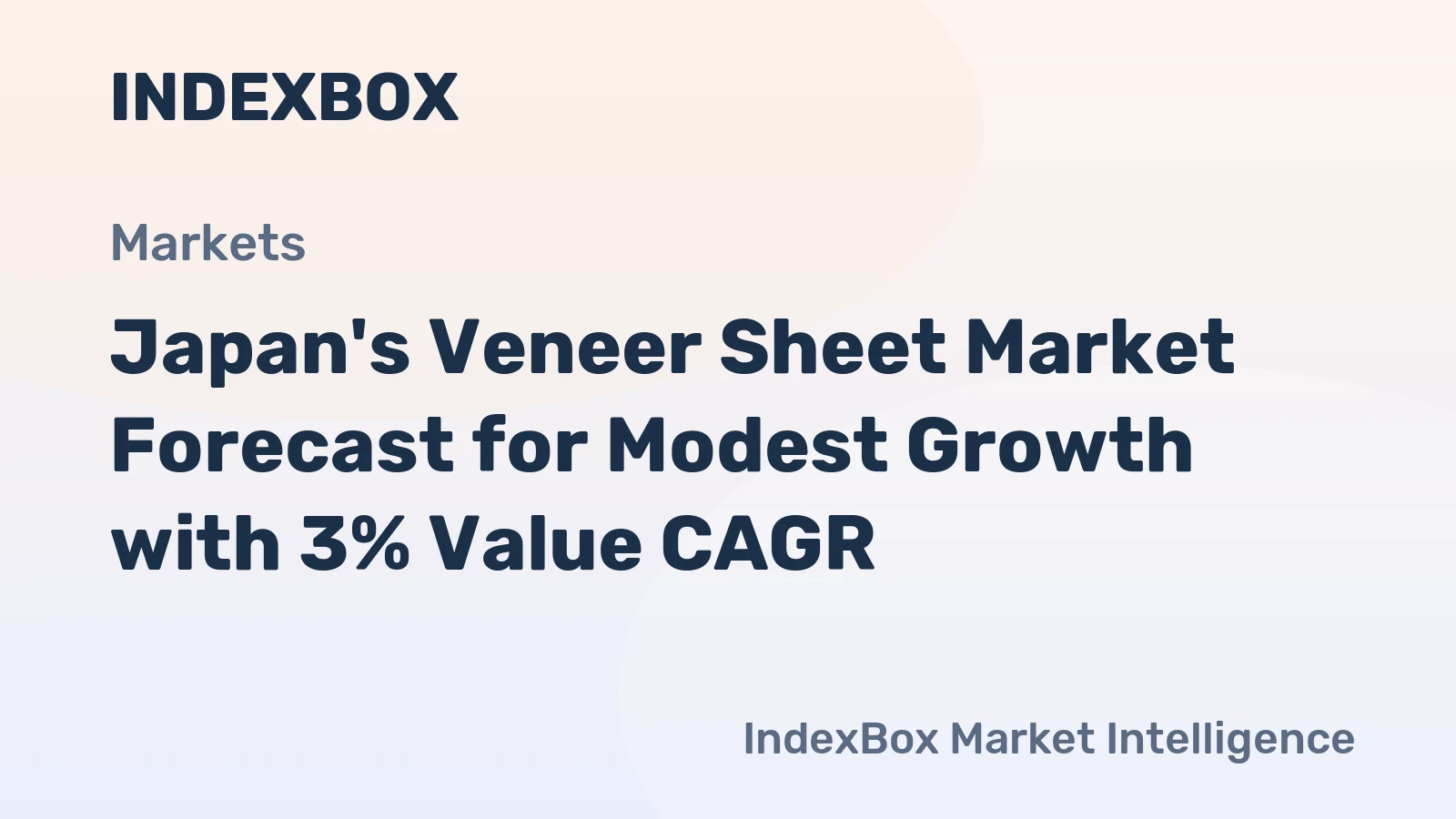 Japan's Veneer Sheet Market Forecast for Modest Growth with 3% Value CAGR